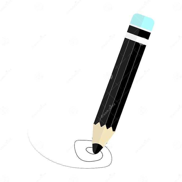 Cartoon Pencil Write School Design Vector Illustration Eps 10 Stock ...