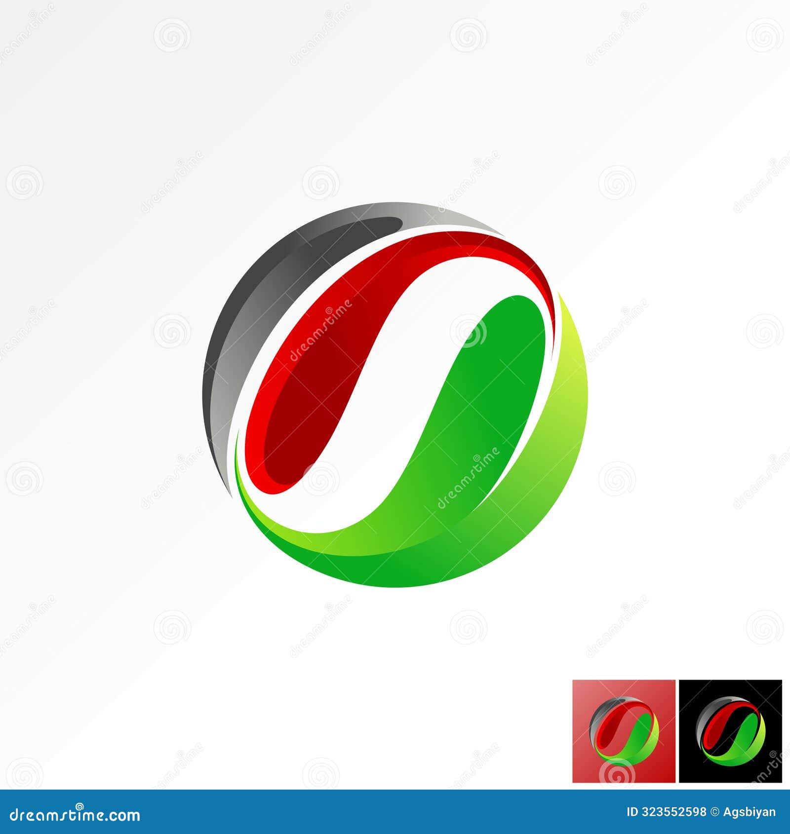 Initial S Font with Nature Green Leaf Leaves Circle. Related To ...