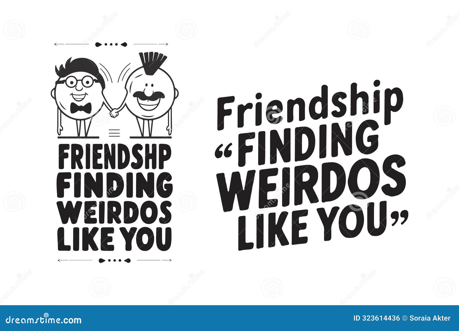 Happy Friendship Day: Find Your Fellow Weirdos Typography, T-Shirt ...