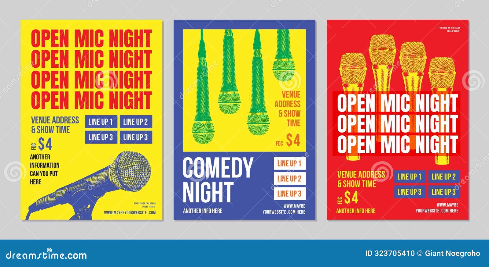 Stand Up Comedy Show Poster, Flyer for Promotion Stock Vector ...