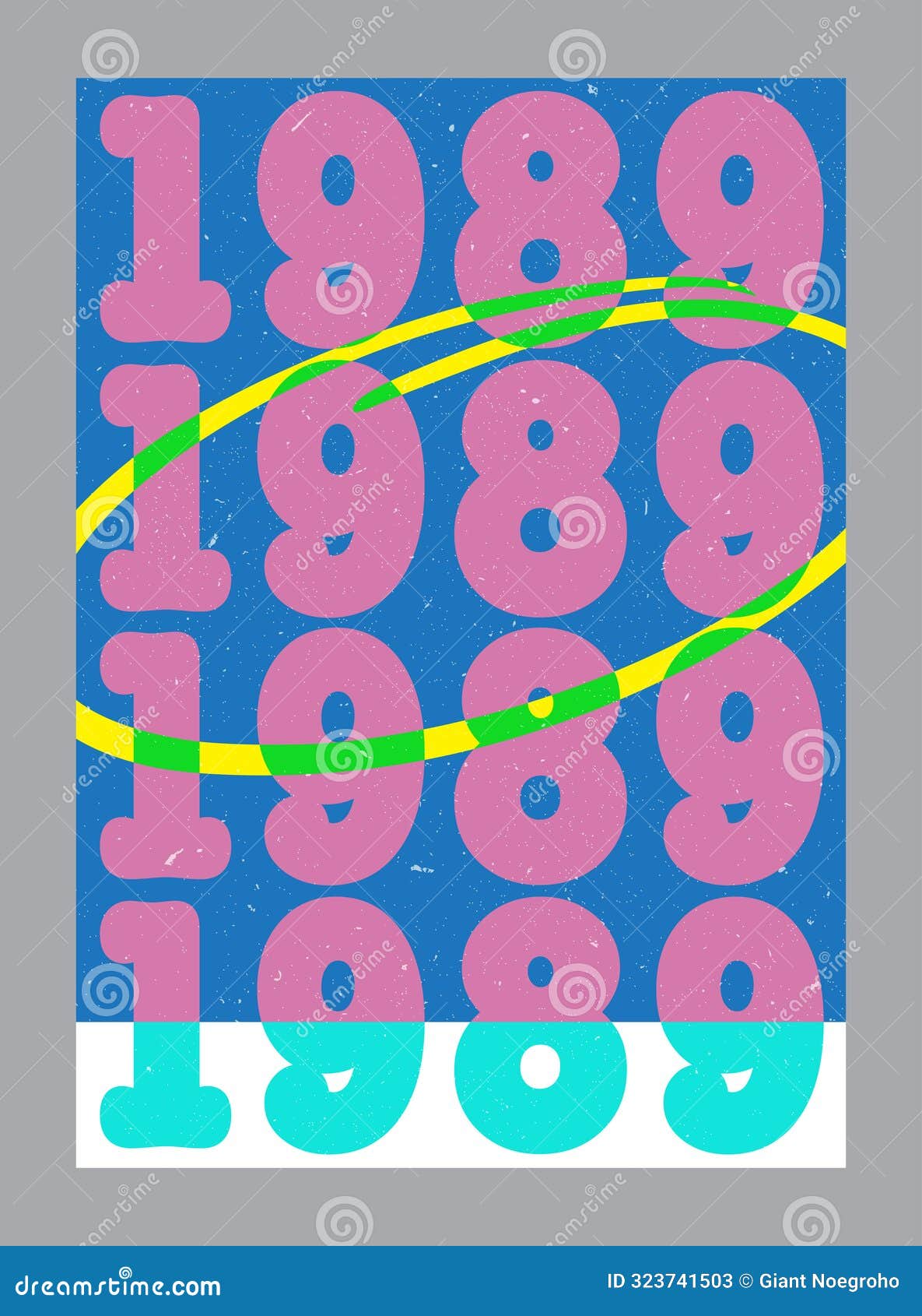 Year 1989 Poster Design, Born in 1989, 1989 Stock Illustration ...