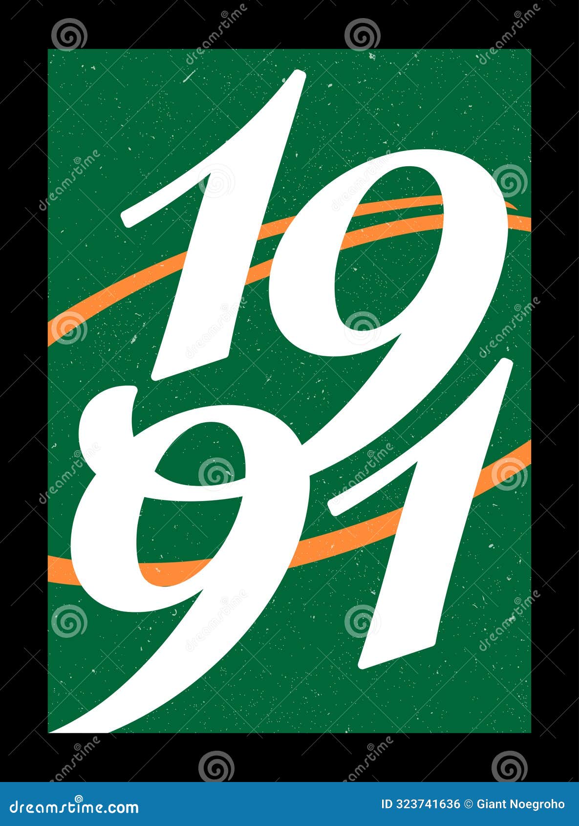 Year 1991 Poster Design Vector Illustration | CartoonDealer.com #323741636