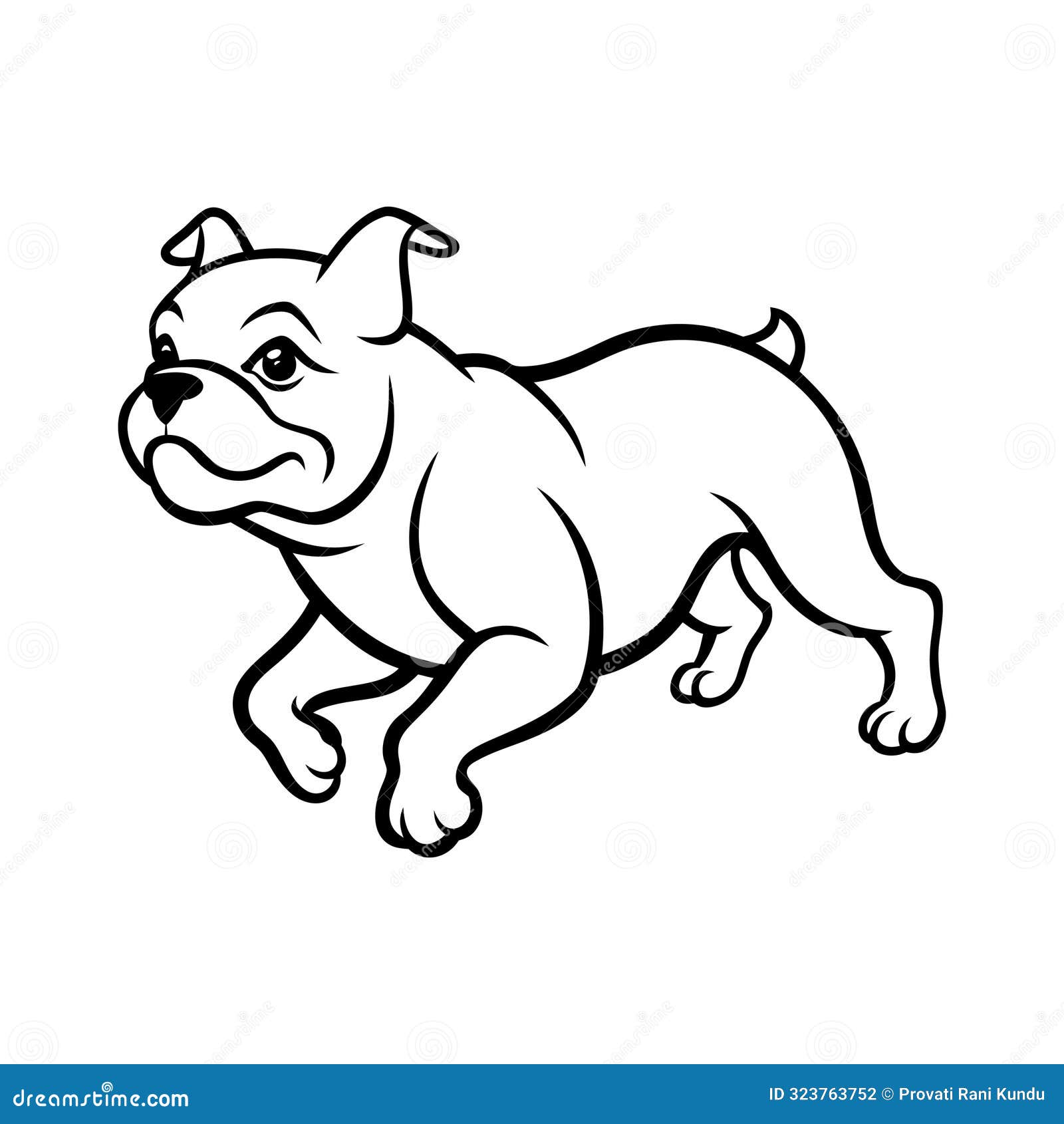 An English Bulldog in Mid Run, Capturing Motion and Energy for Dynamic ...