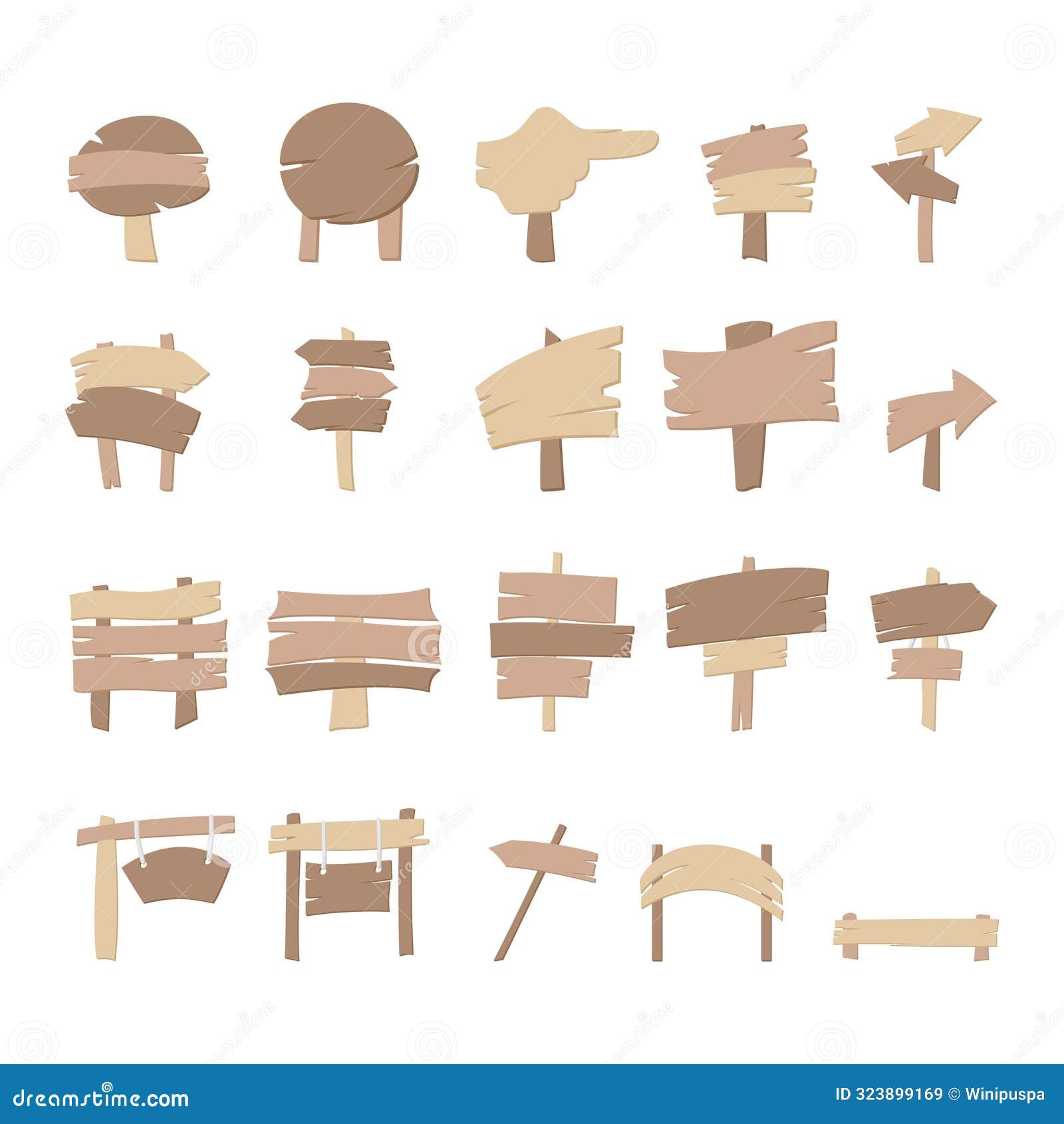 Wodden Sign Board Illustration Stock Vector - Illustration of signpost ...