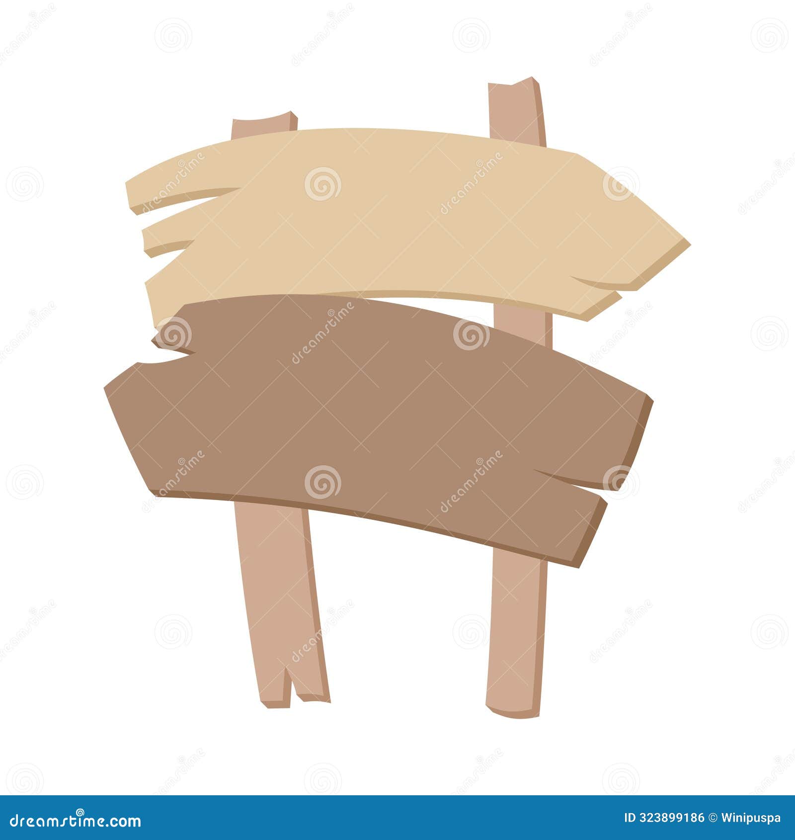 Wodden Sign Board Illustration Stock Vector - Illustration of vector ...
