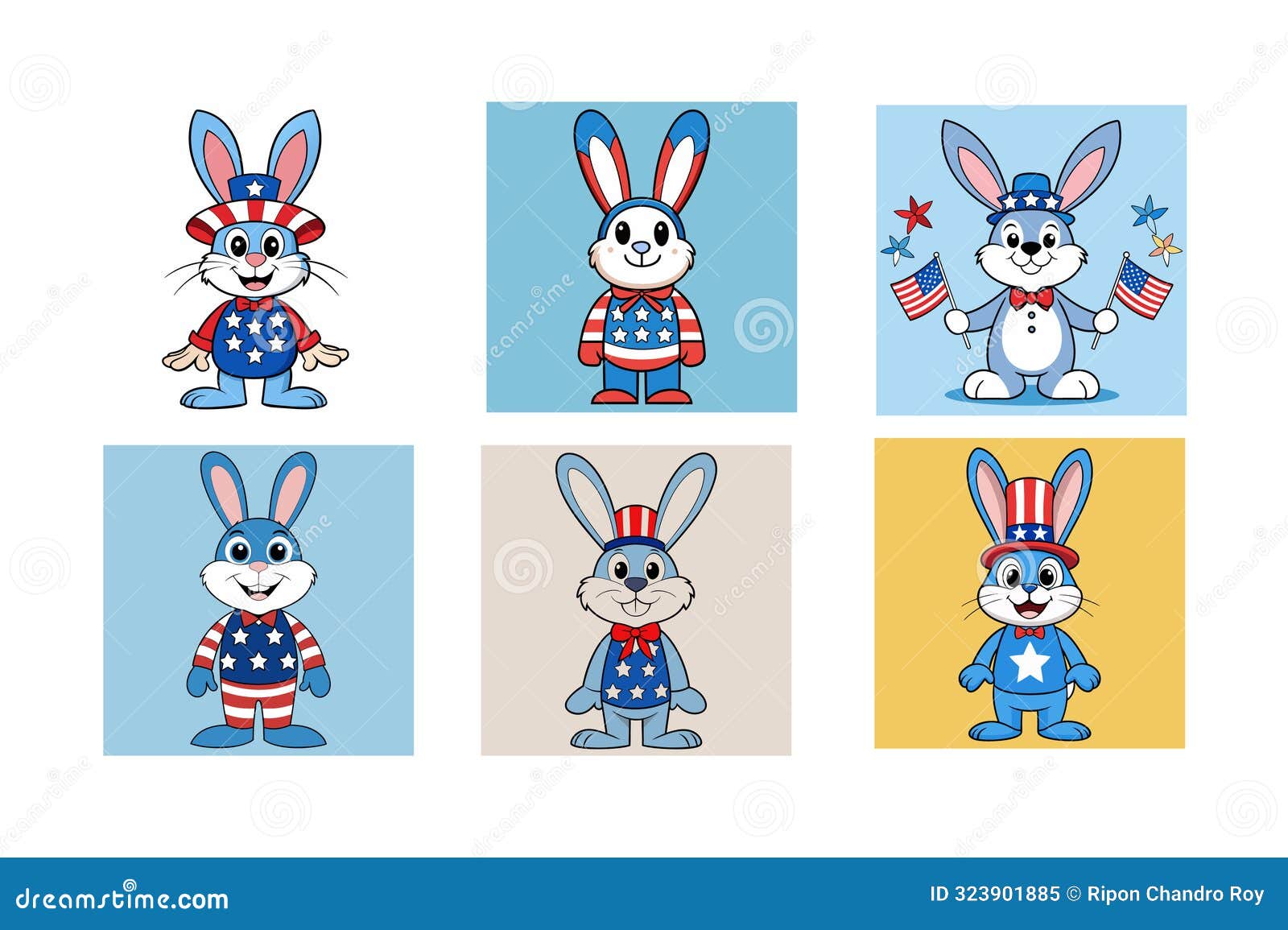 Bunny 4th of July file stock illustration. Illustration of illustration ...