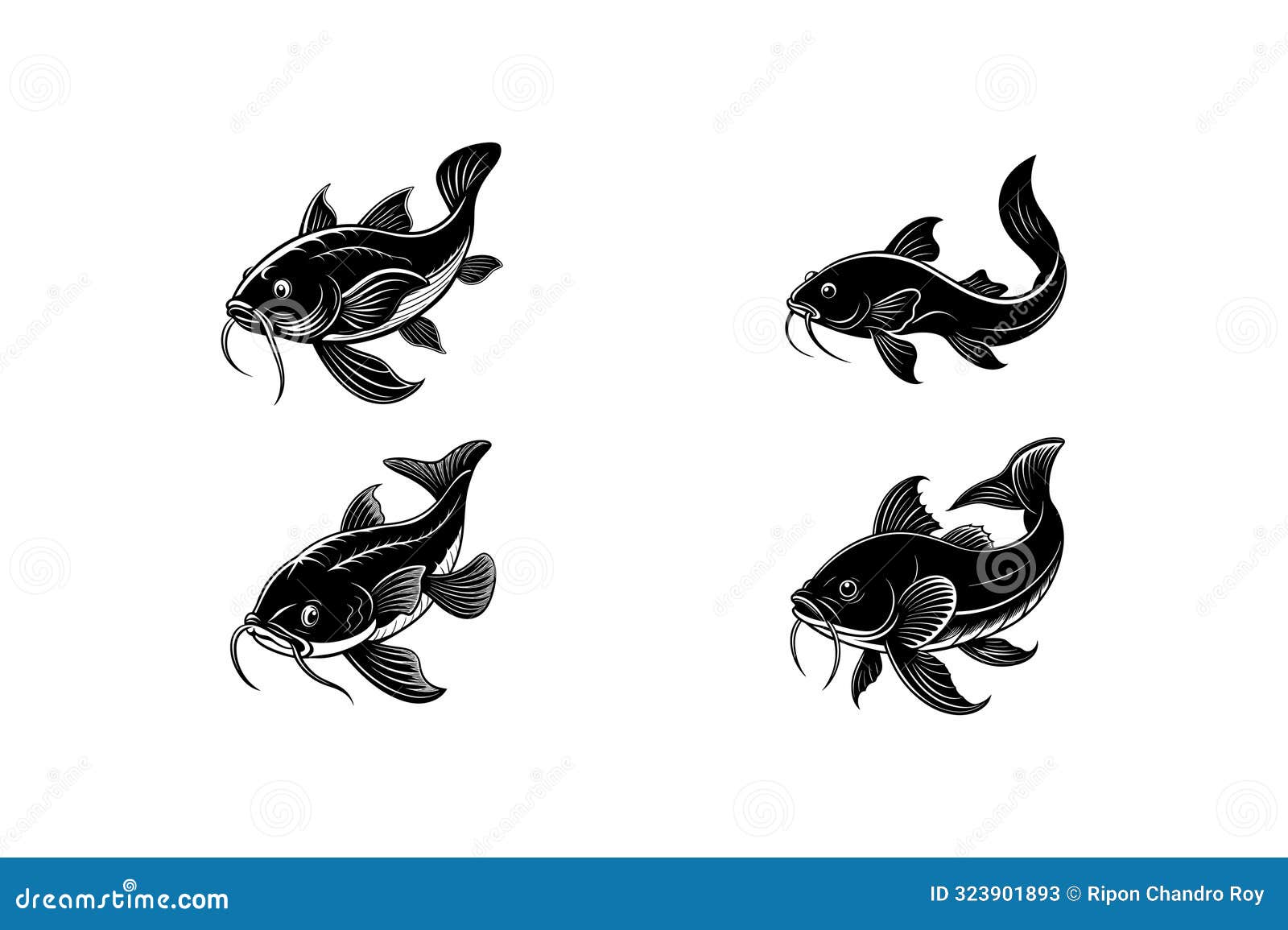 A catfish icon vector file stock illustration. Illustration of logo ...
