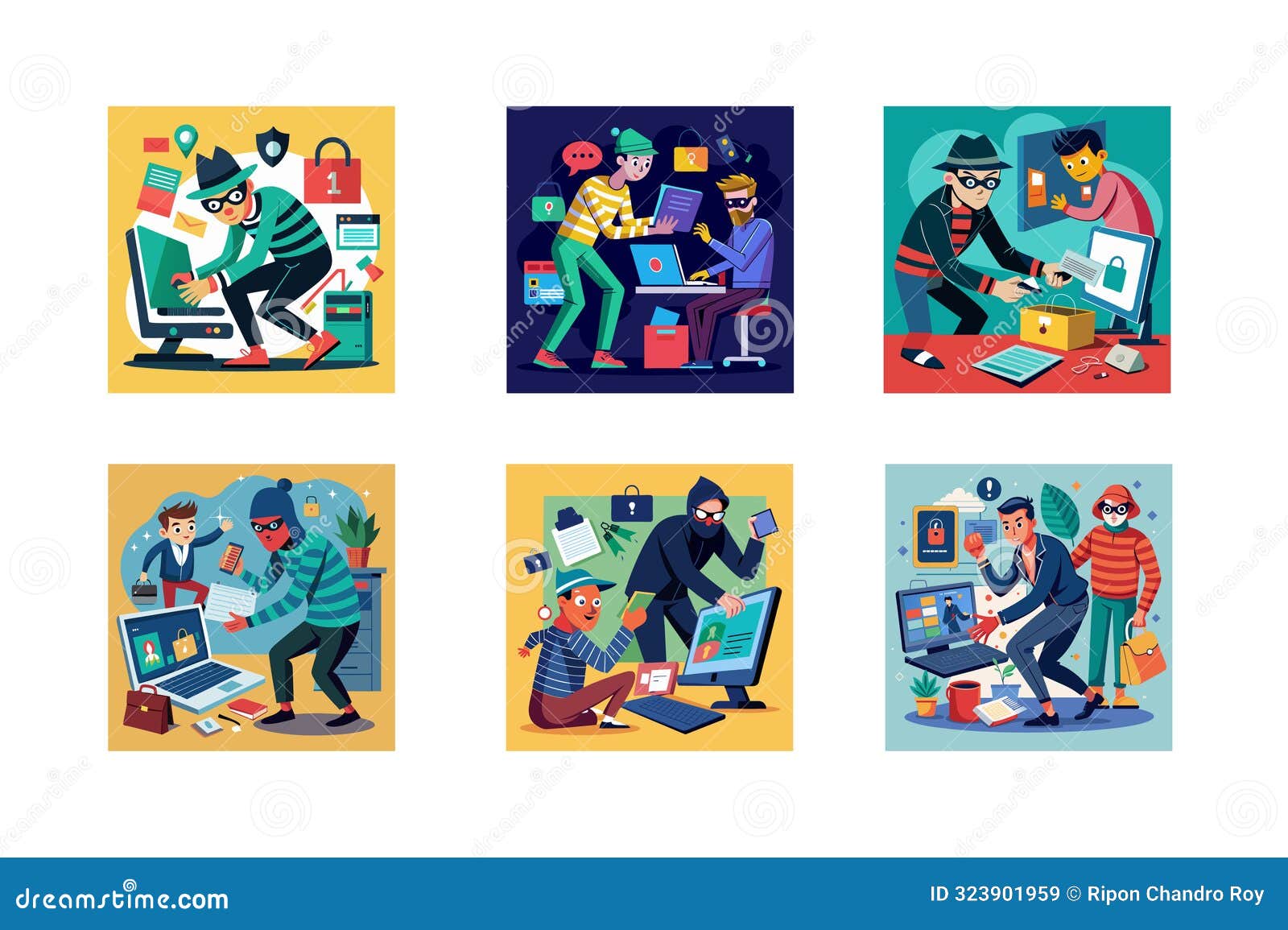 Generate an Illustration in Which-an-intrude Stock Illustration ...