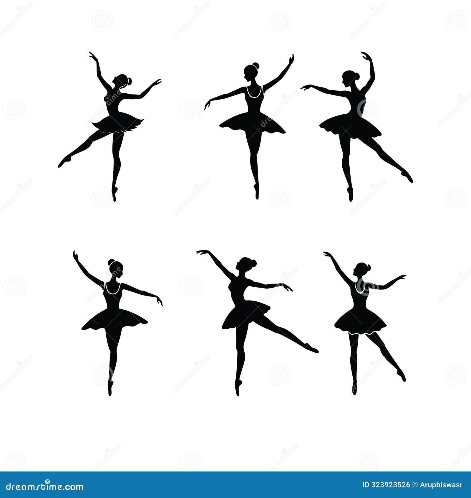 Woman Ballet Dance Vector Illustration Stock Illustration ...