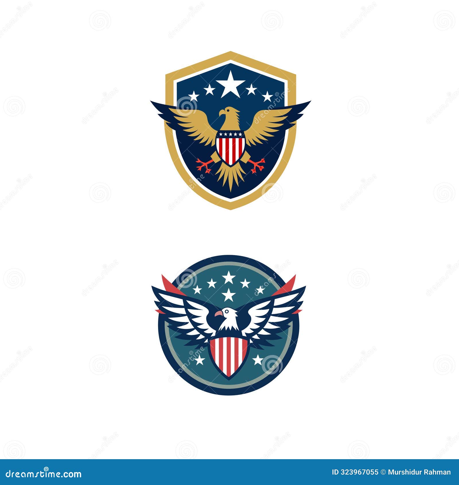 Silhouette Vector Art of an Official Seal Featuring an Eagle Stock ...