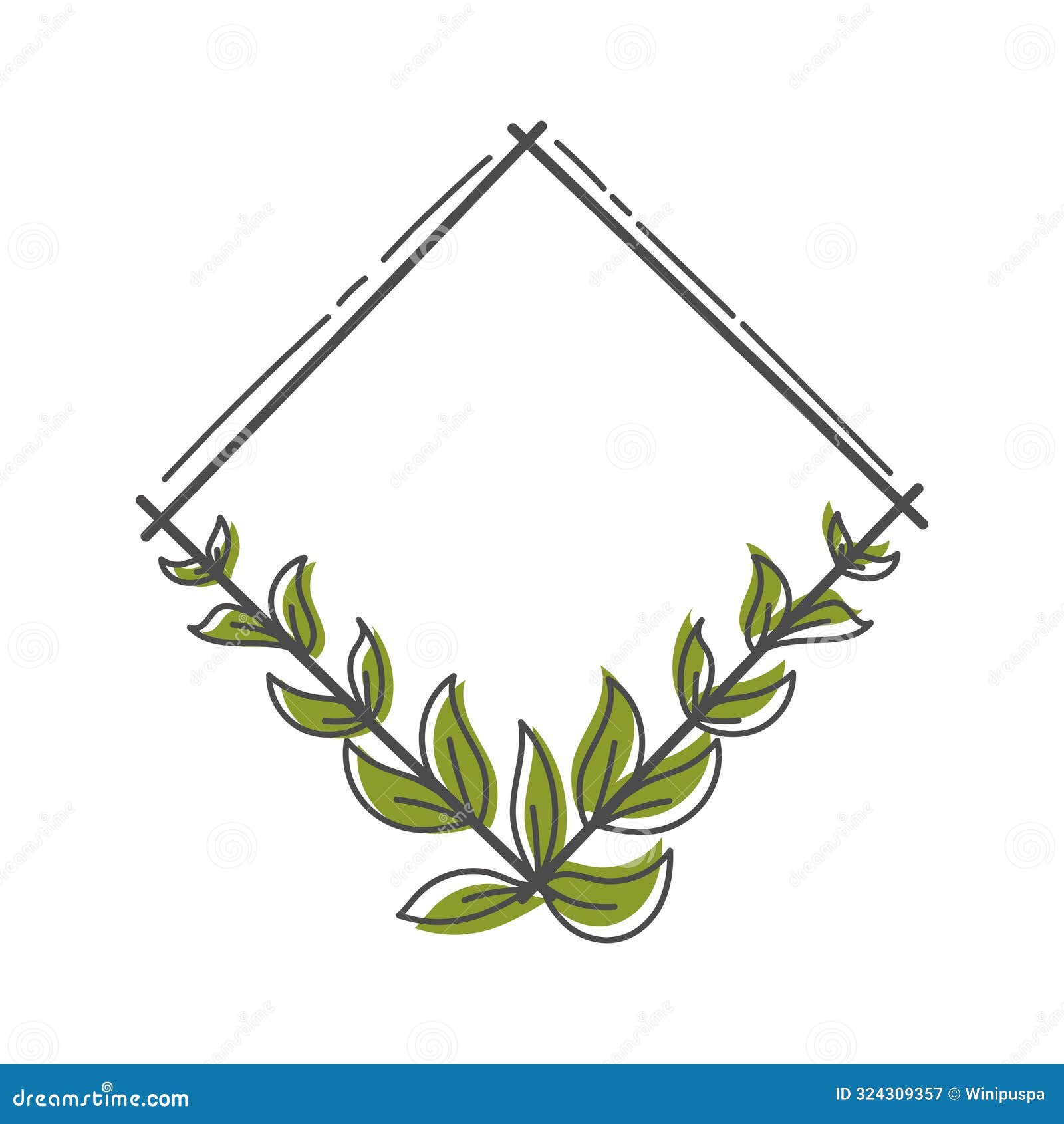 Floral Frame wreaths stock illustration. Illustration of round - 324309357