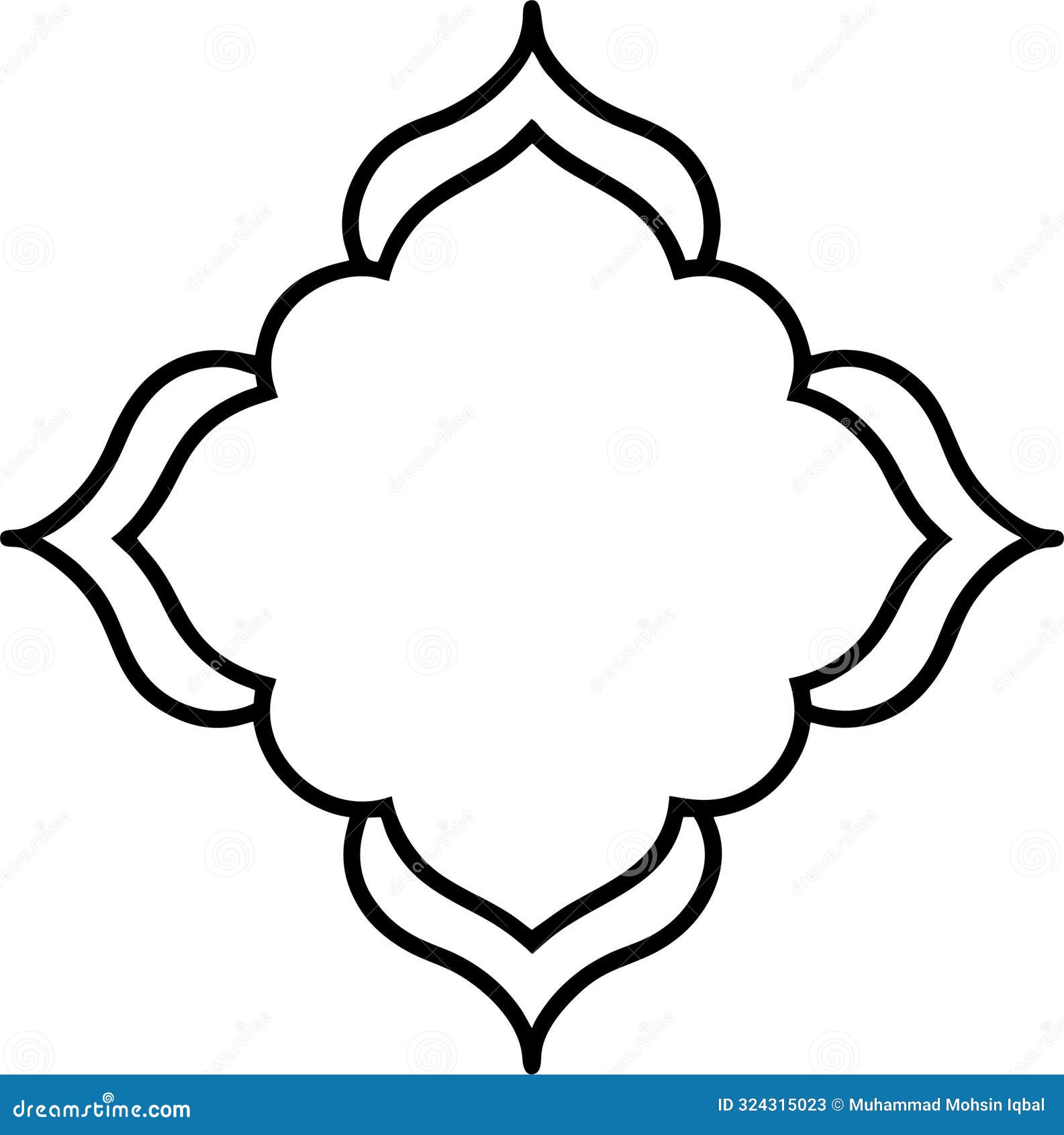 Simple Black Arabesque Lineart Vector Stock Vector - Illustration of ...