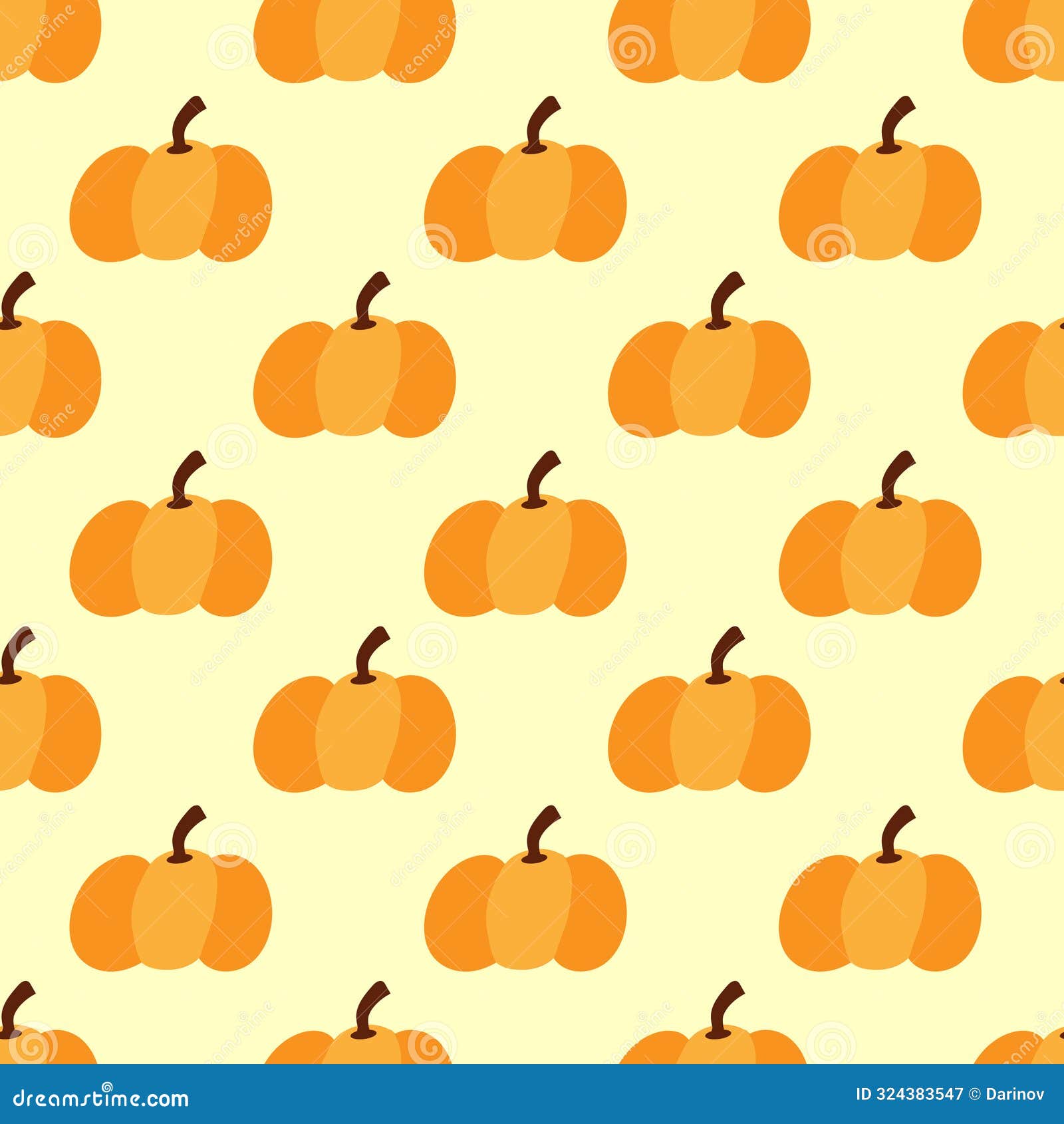 Pumpkin Seamless Pattern. Autumn Design for Fabric, Texture, Wallpaper ...