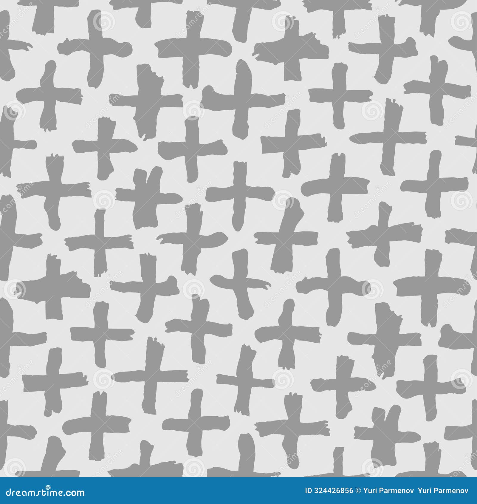 Seamless Pattern. Dry Brush Made Cross. Graffiti Style Elements. Hand ...