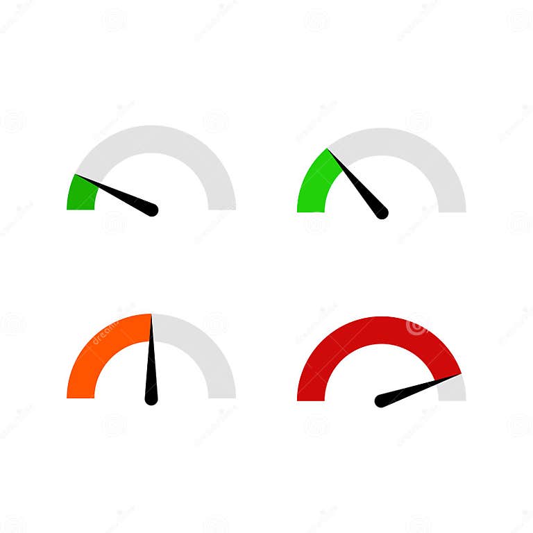 Car Speed, Performance Indicator Sign, Dashboard Colorful Speedometer ...