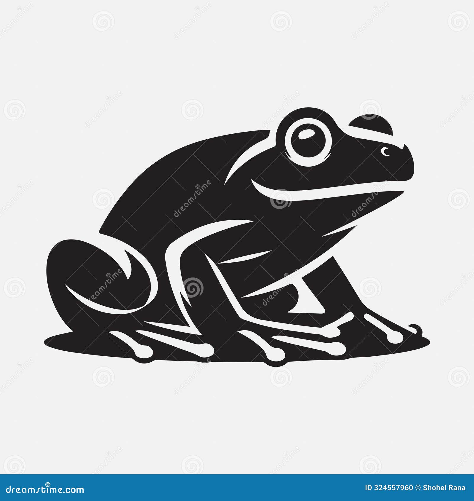 Captivating Frog Silhouette: Nature S Masterpiece in Shadow Stock ...