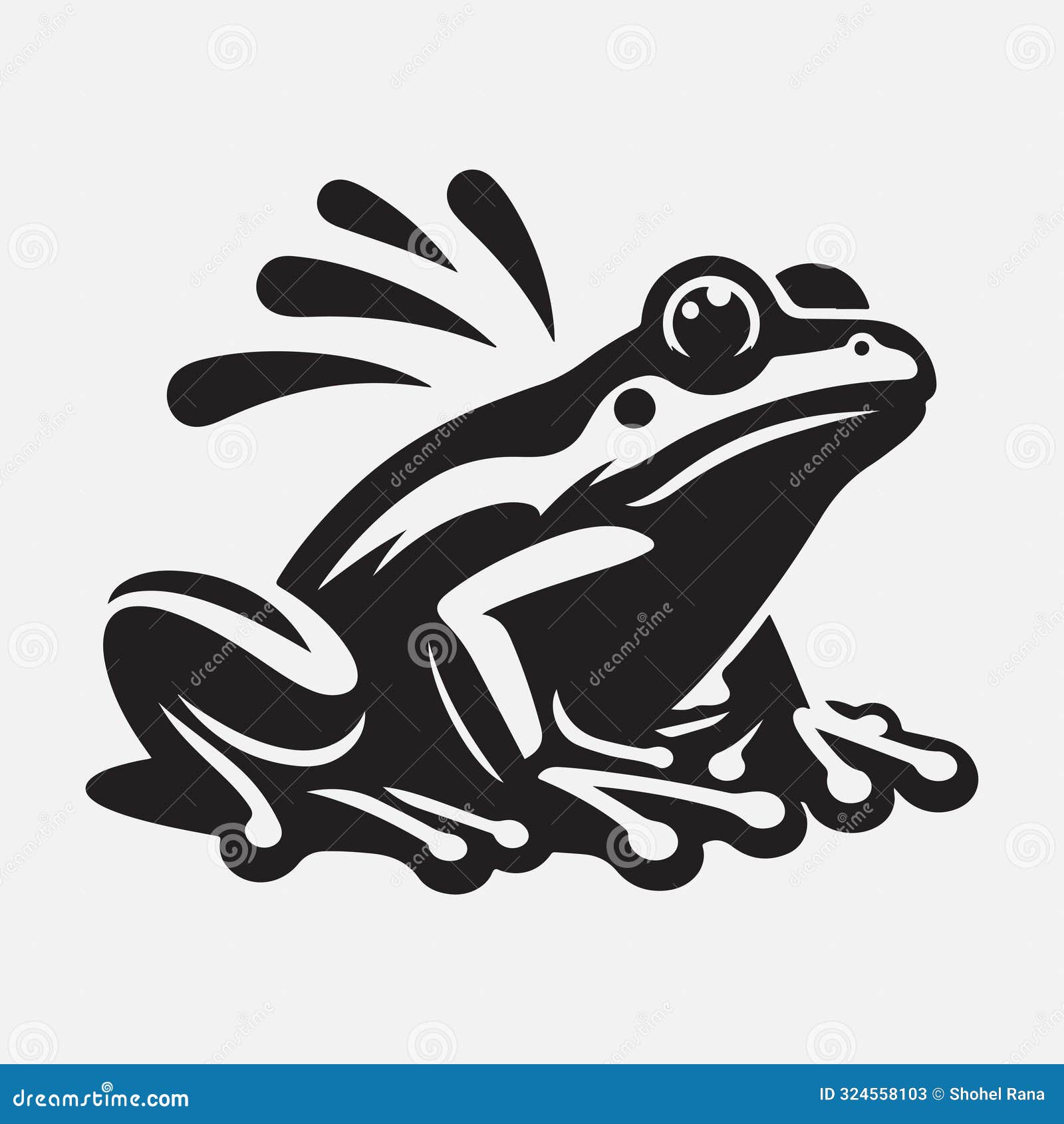 Captivating Frog Silhouette: Nature S Masterpiece in Shadow Stock ...