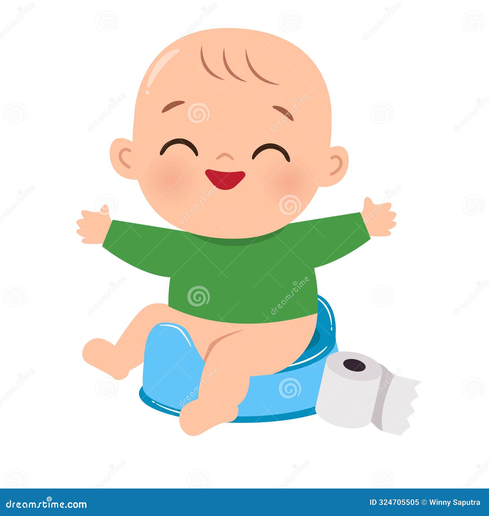 Potty Training Chart For Girls. Vector Illustration | CartoonDealer.com ...