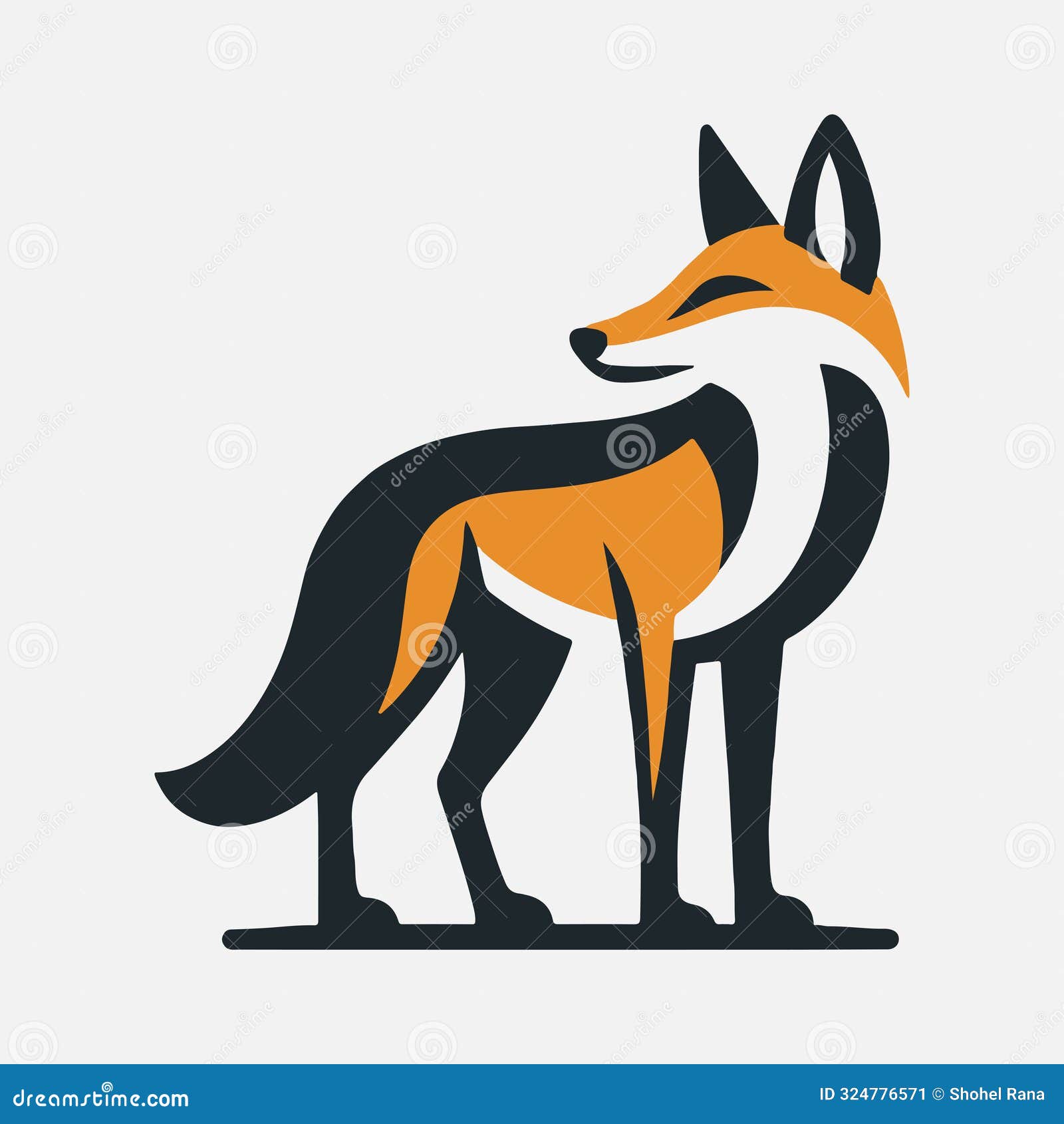 Print Majestic Jackal Silhouette Logo: Emblem of Elegance and ...