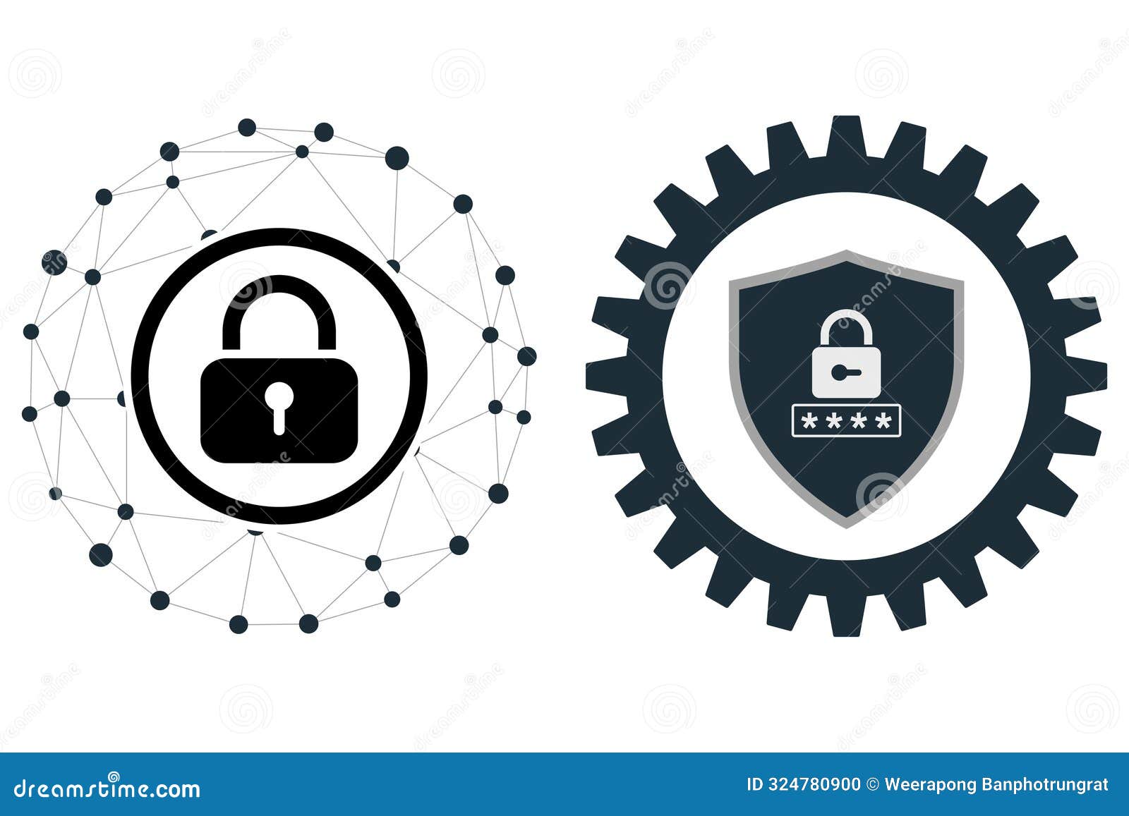 Cyber Security Concept with Smartphone, the Safety Sign in Cyber and ...