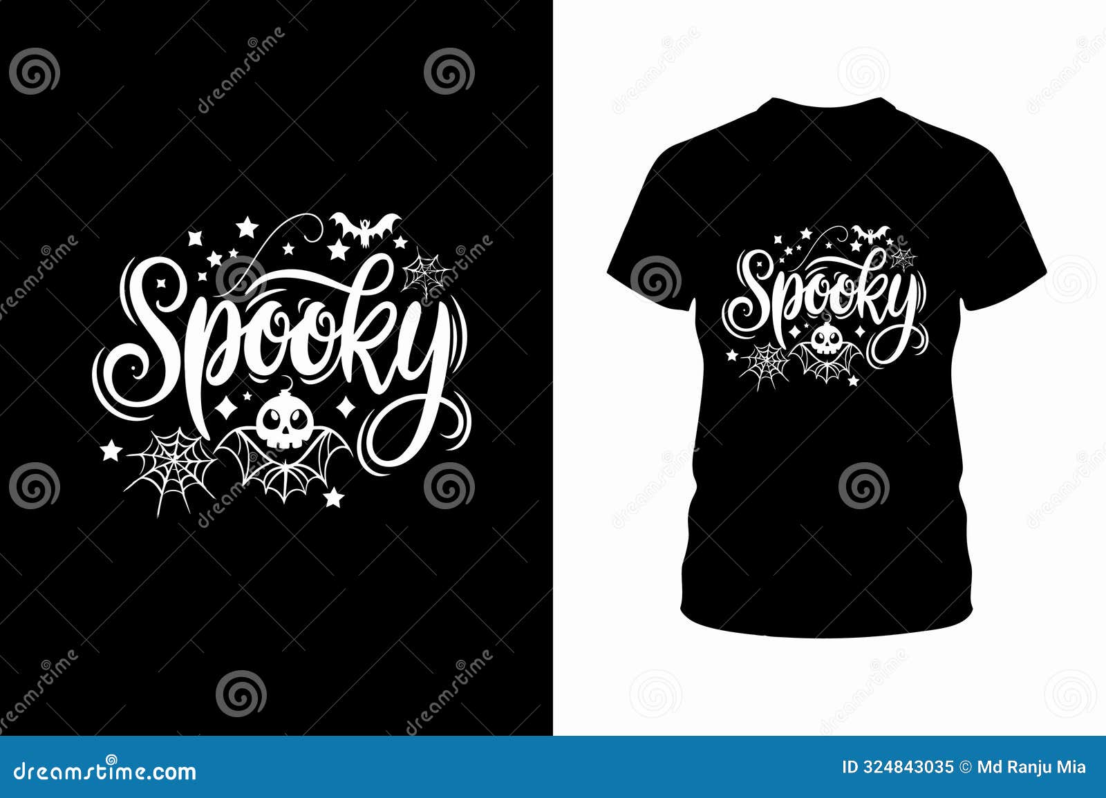 Spooky Halloween Lettering Collection Vector Illustration Stock ...