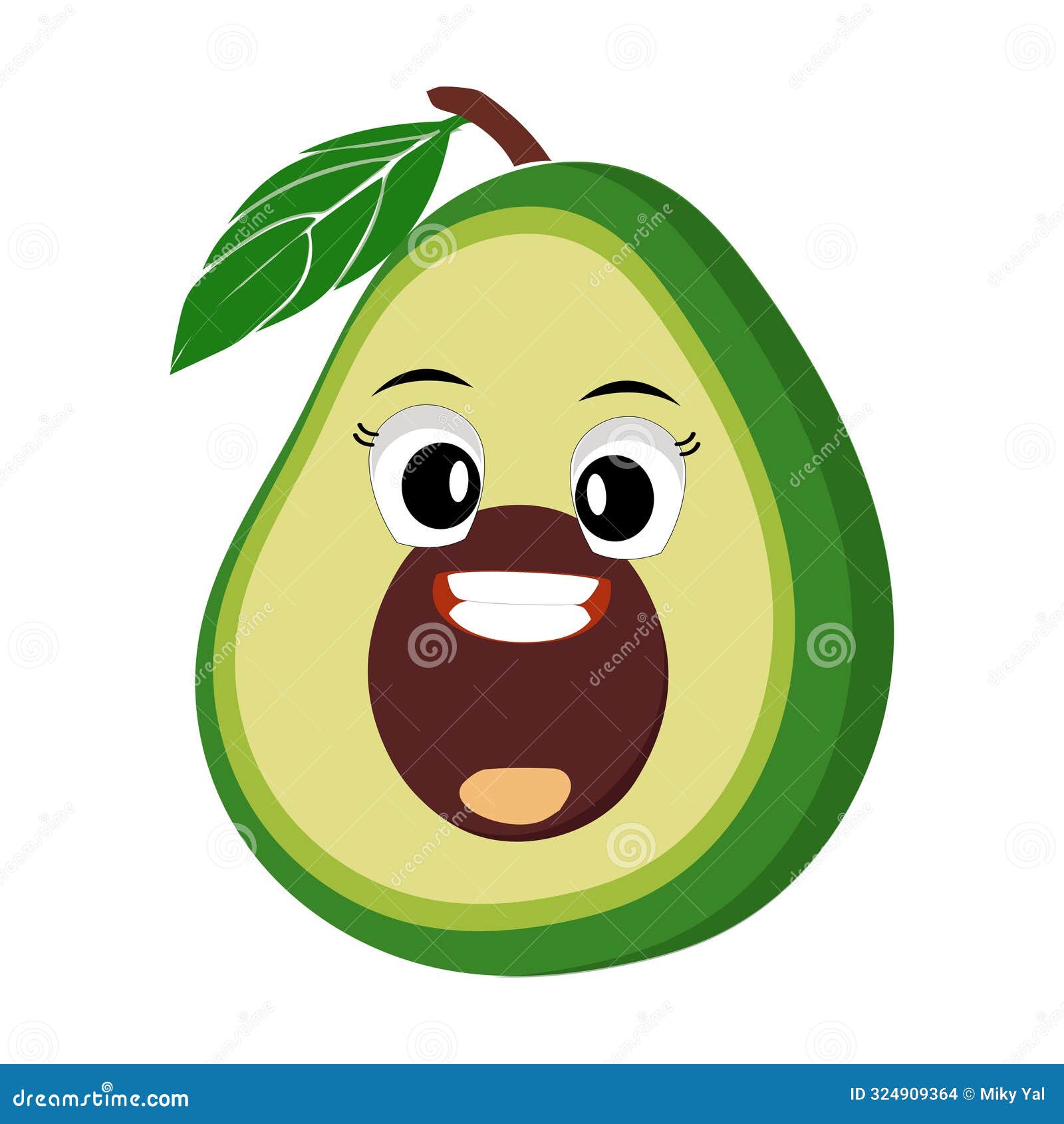Cartoon Avocados Mascot Characters, Hand Drawn Doodle Style Cartoon ...