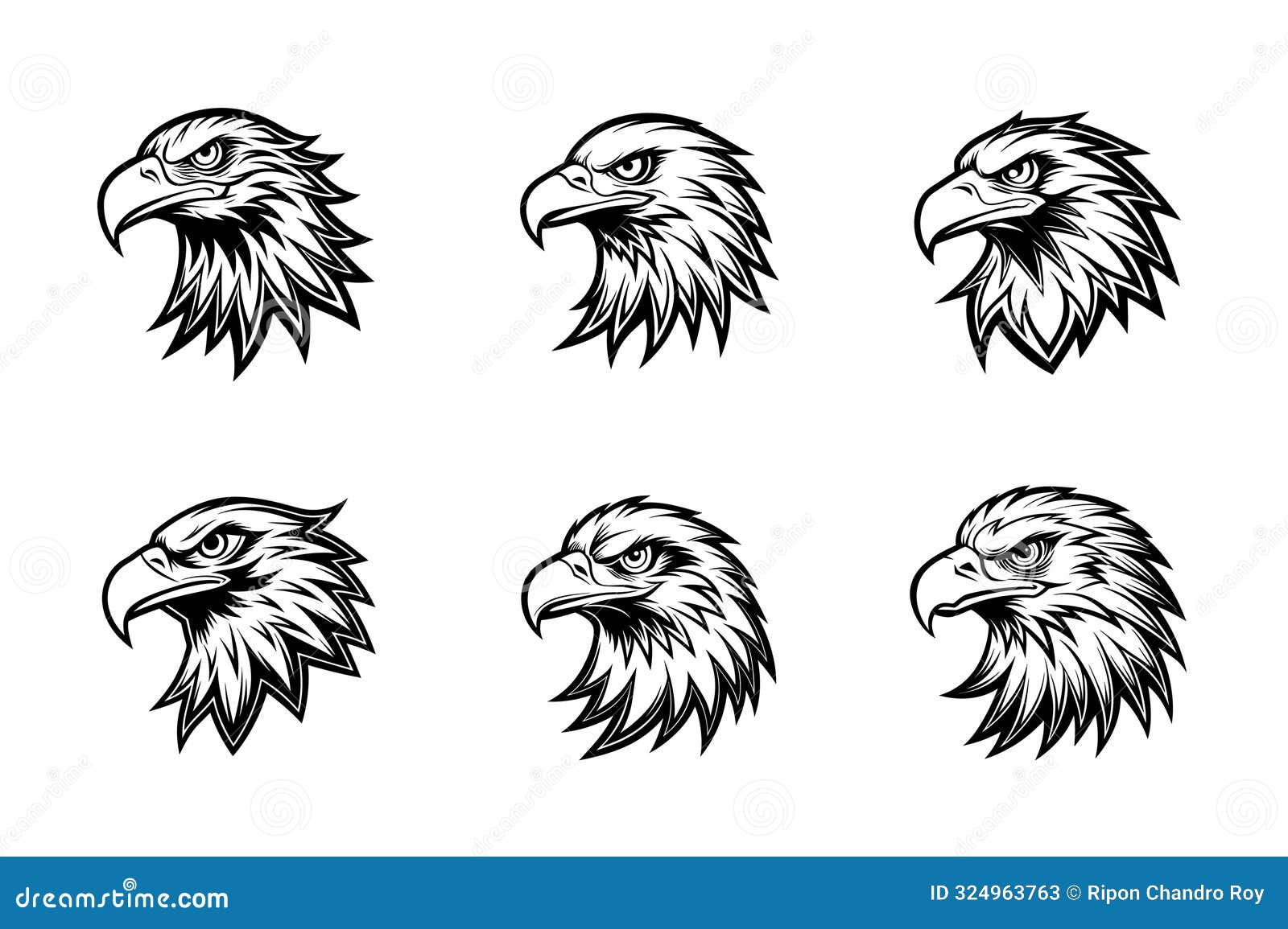Eagle Head Logo Vector Icon File Stock Illustration - Illustration of ...