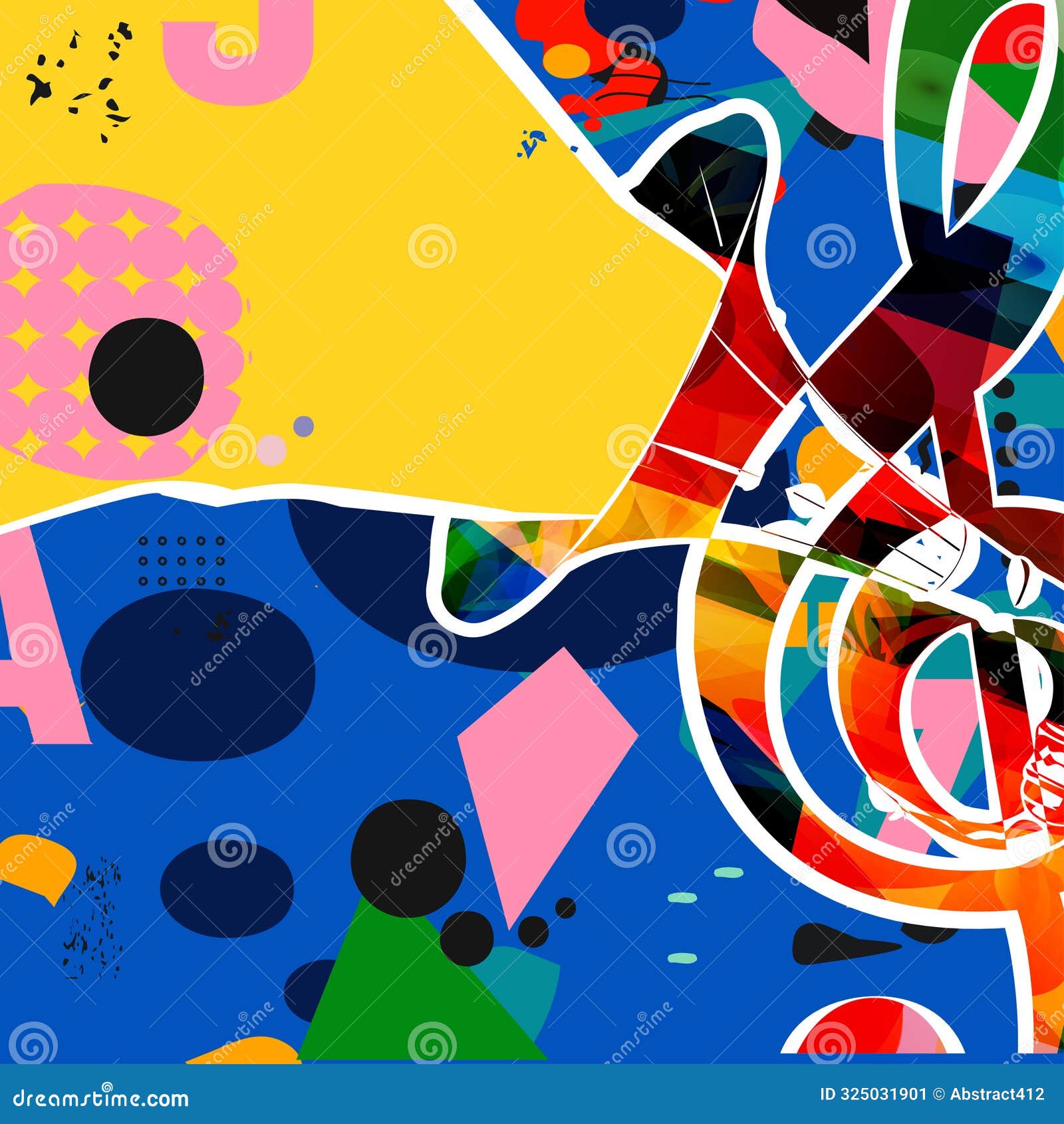 Colorful G-clef with Gramophone Horn Isolated Vector Illustration ...