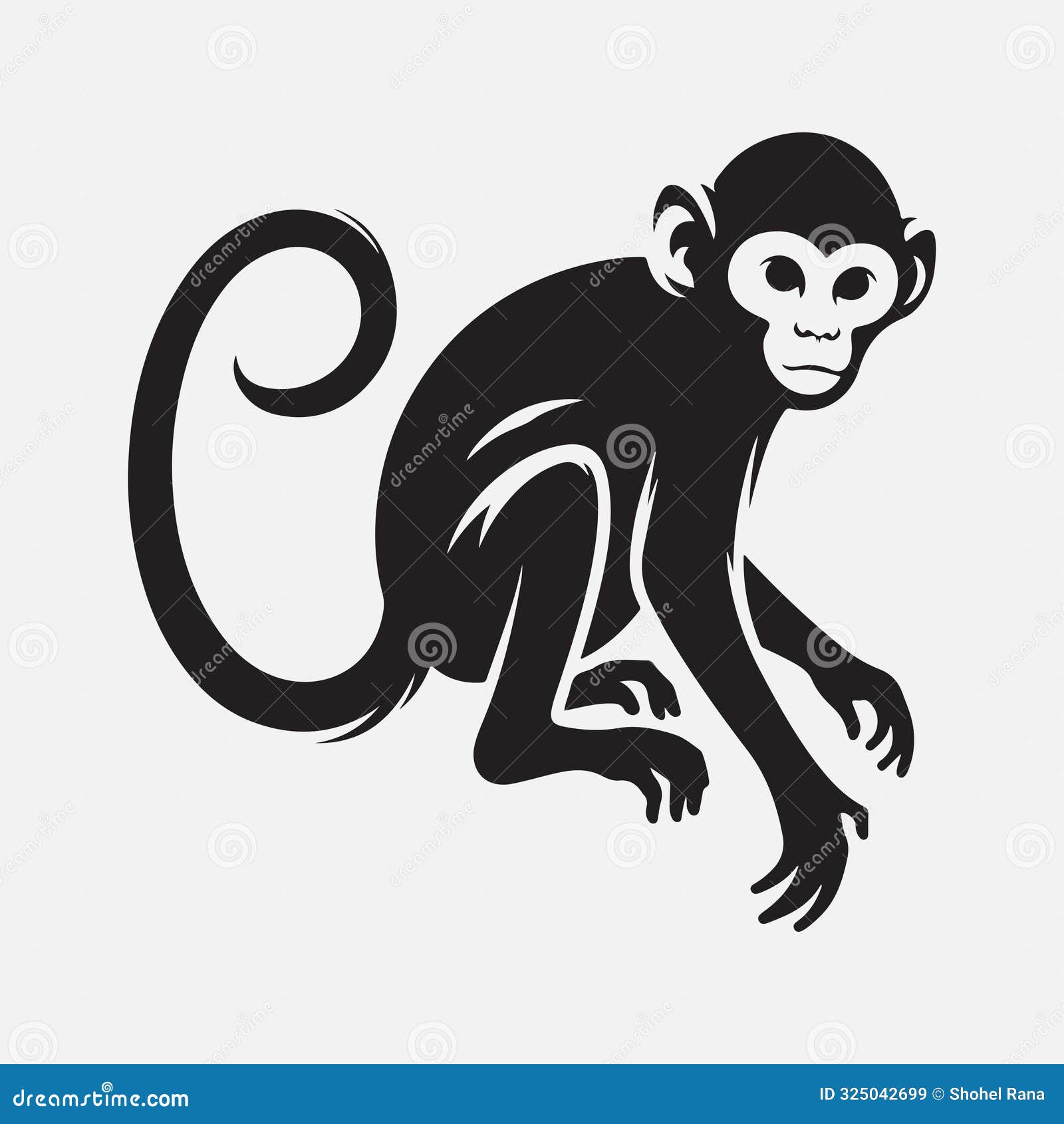 Majestic Monkey Silhouettes: Capturing Nature S Grace in Shadow Stock ...