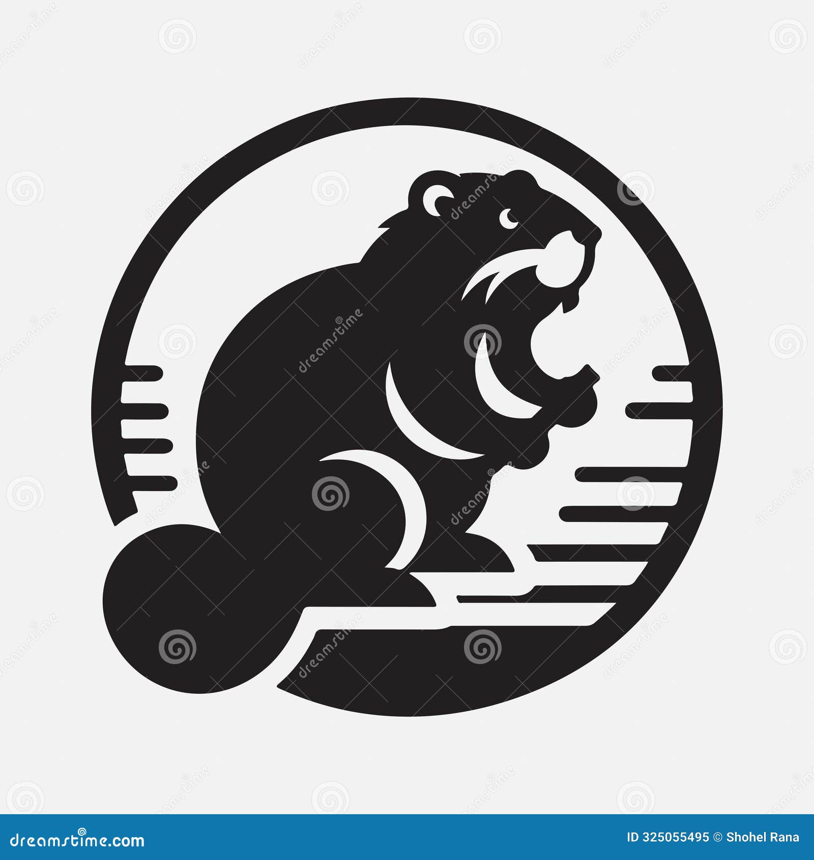 Print Majestic Beaver Silhouette Logo: Crafting Your Unique Identity ...