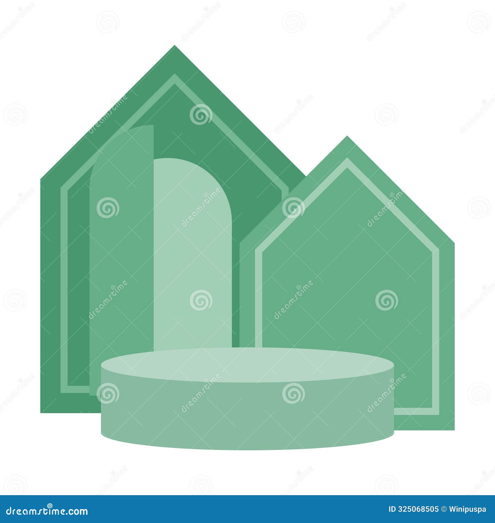 Stage Product On Podium Modern Platform. Cartoon Vector | CartoonDealer ...