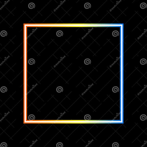 Abstract Colorful Gradient Square Shape, Square Frames with Neon Style ...