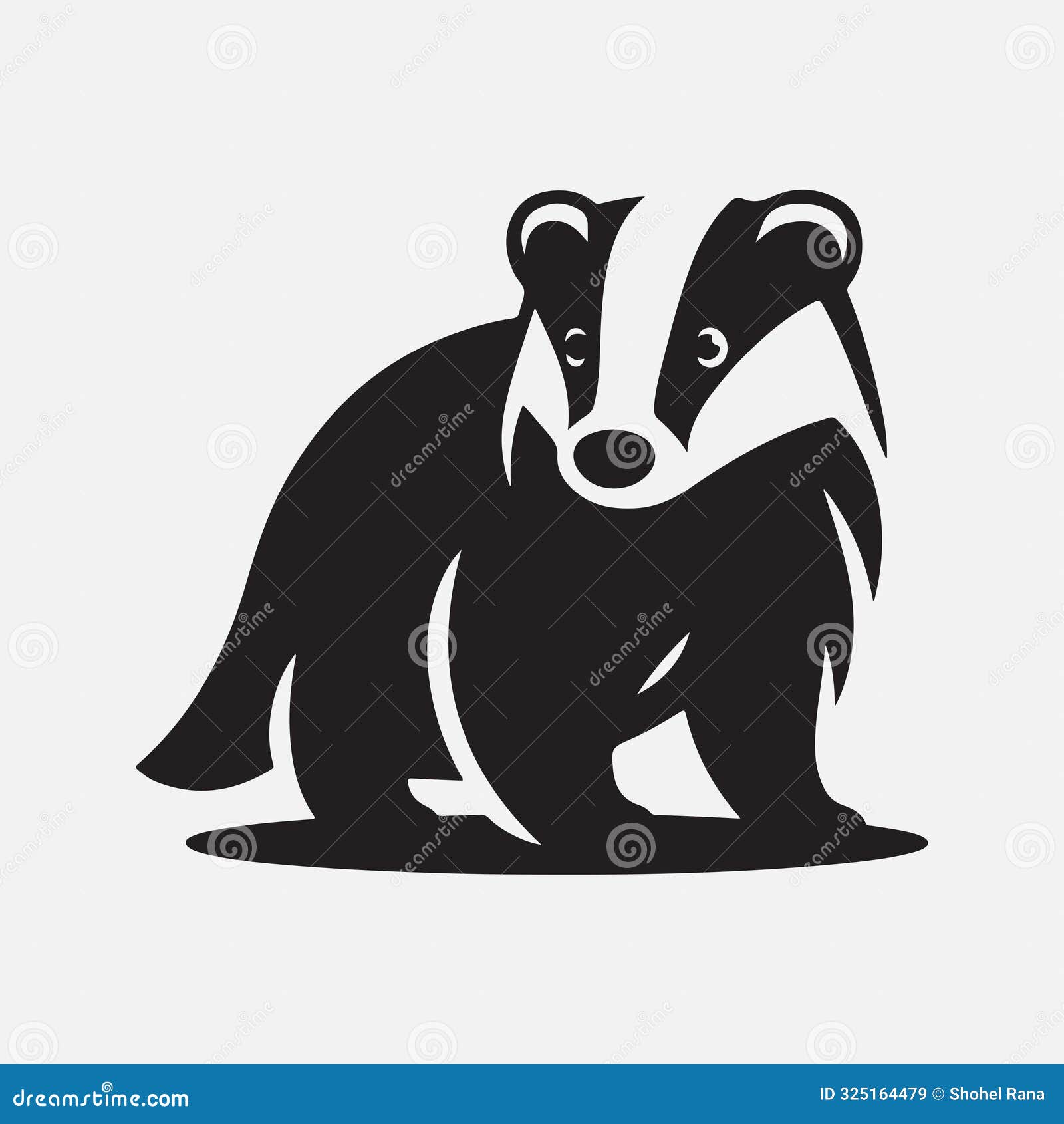 Print Striking Badger Silhouette Logo: Perfect Blend of Bold and ...