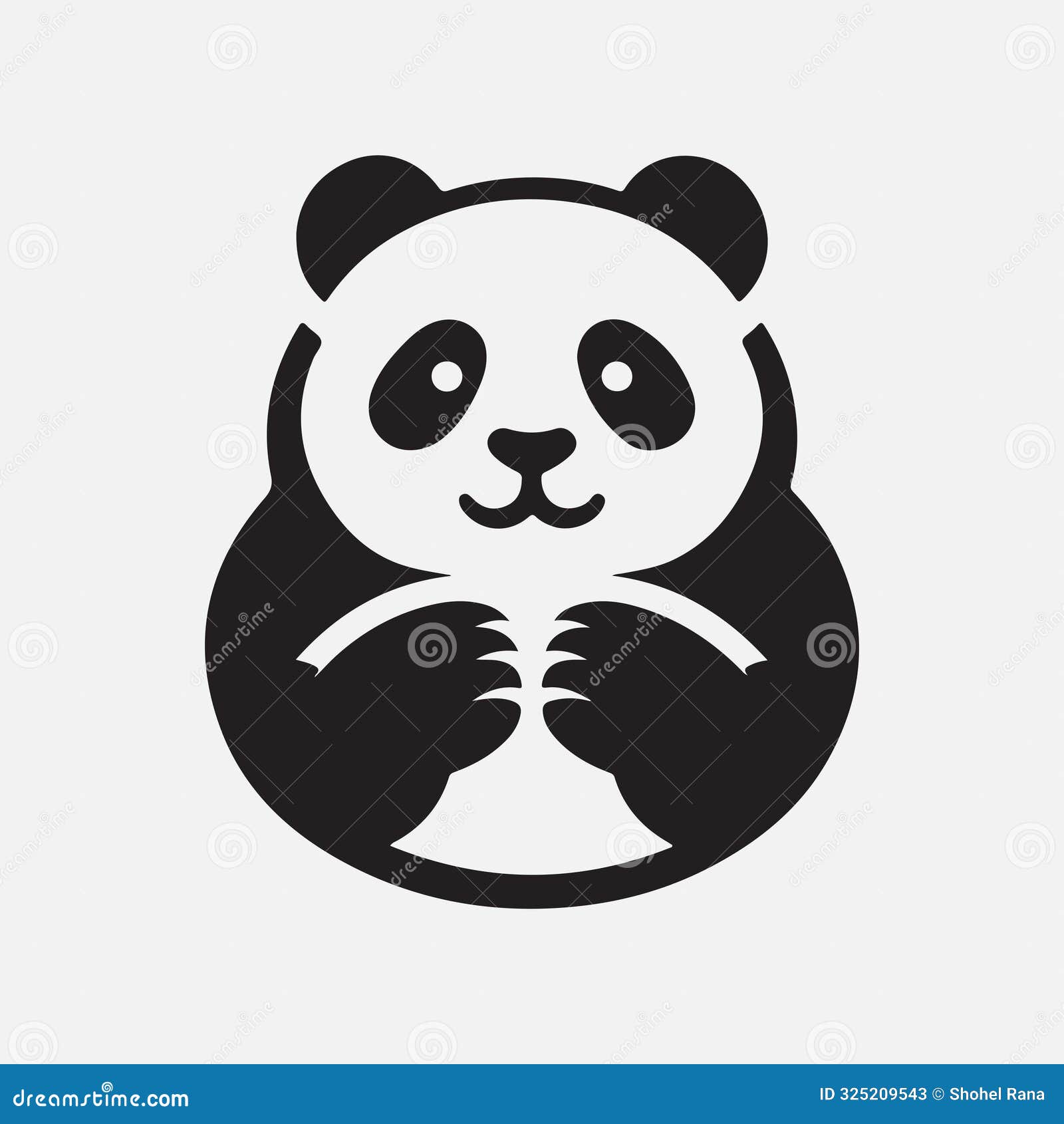 Print Majestic Giant Panda Silhouette: a Symbol of Grace and Beauty ...