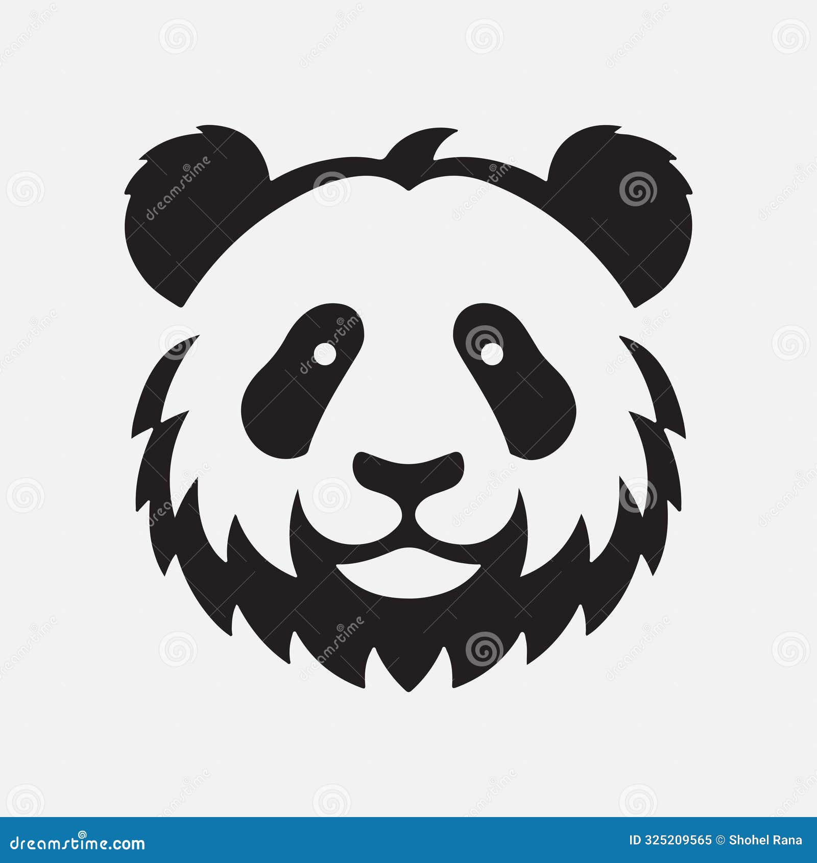 Print Majestic Giant Panda Silhouette: a Symbol of Grace and Beauty ...