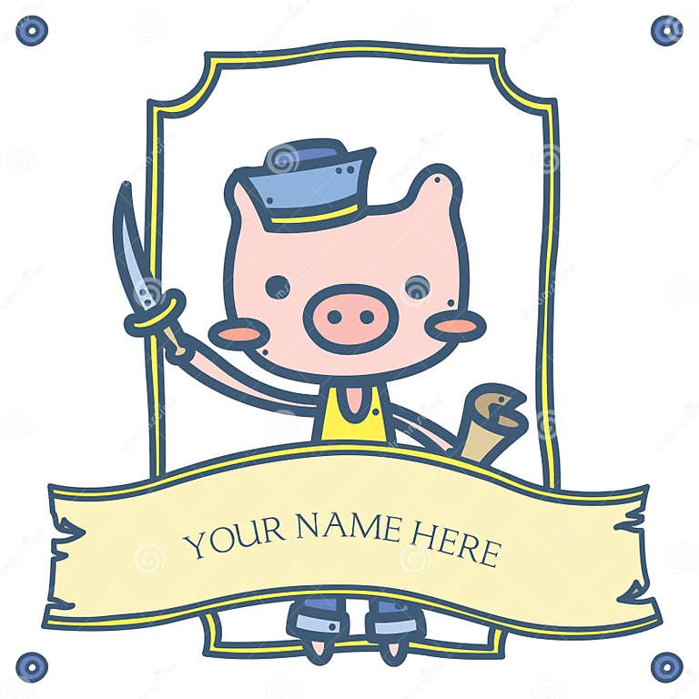 Cute Fun Pirate Ship Captain and Crew Member Personalized Character ...