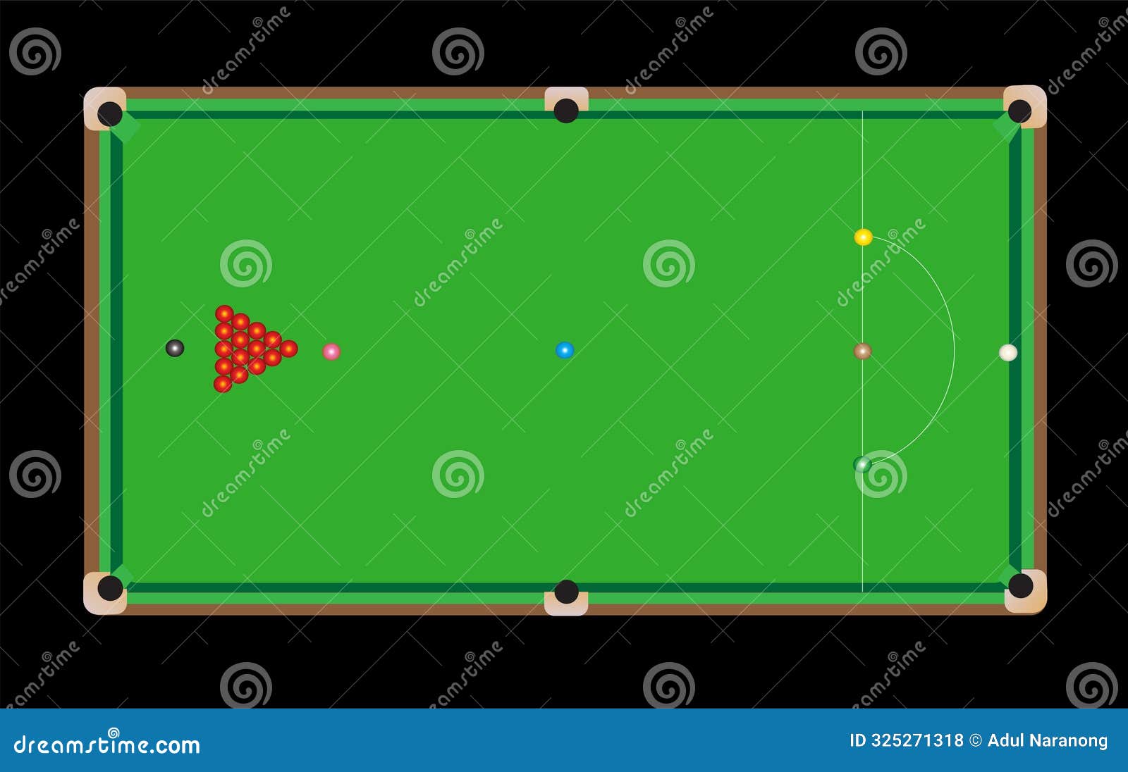 Snooker sport stock vector. Illustration of desk, balls - 325271318
