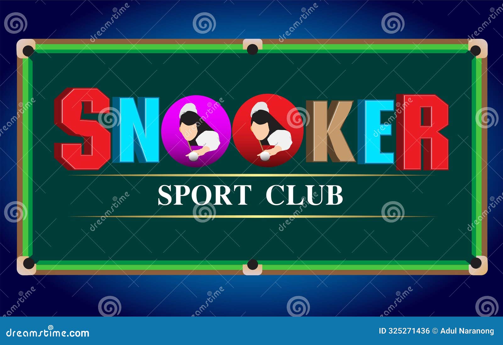 Snooker sport club stock vector. Illustration of activity - 325271436