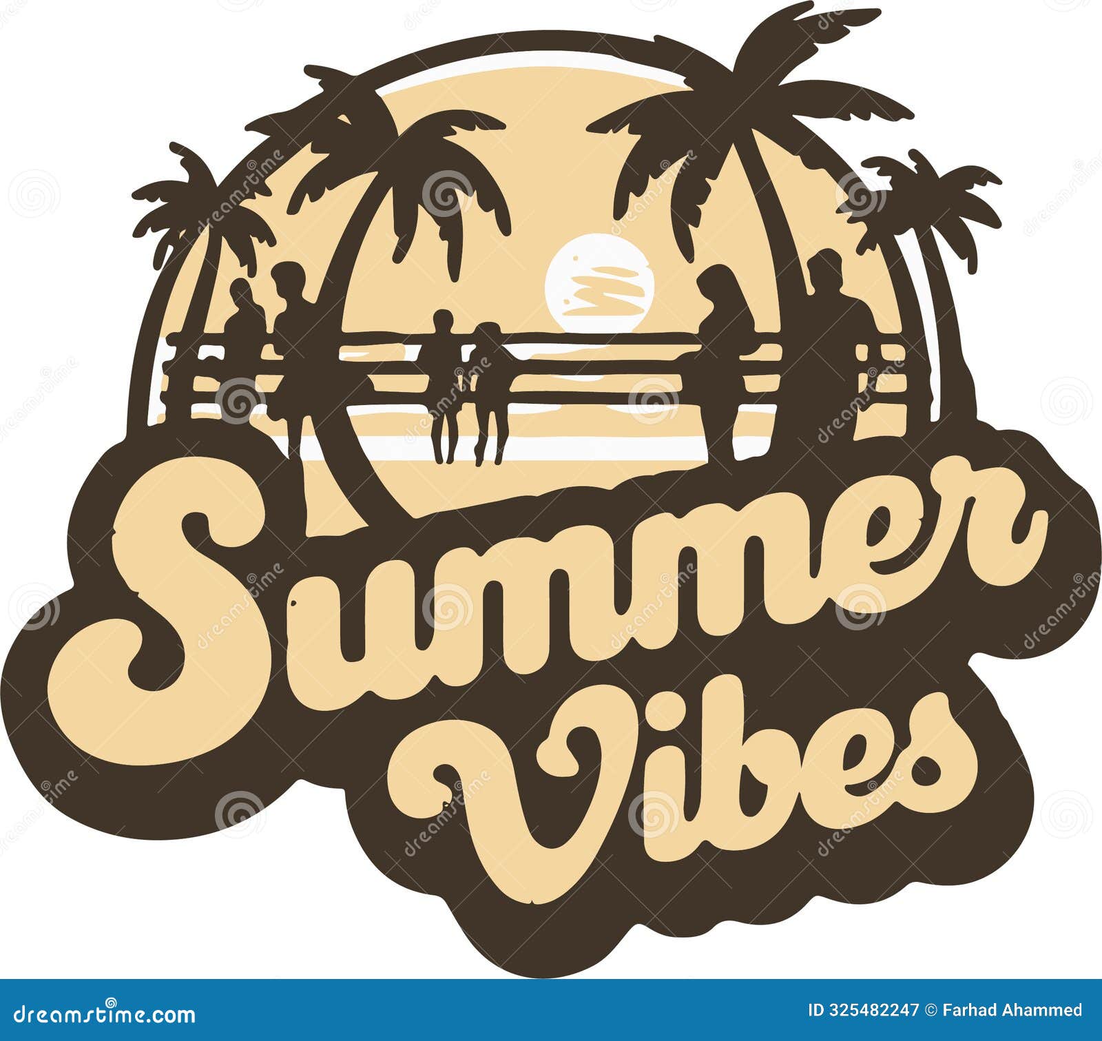 Summer Vibes Art Illustration 03 Stock Illustration - Illustration of ...