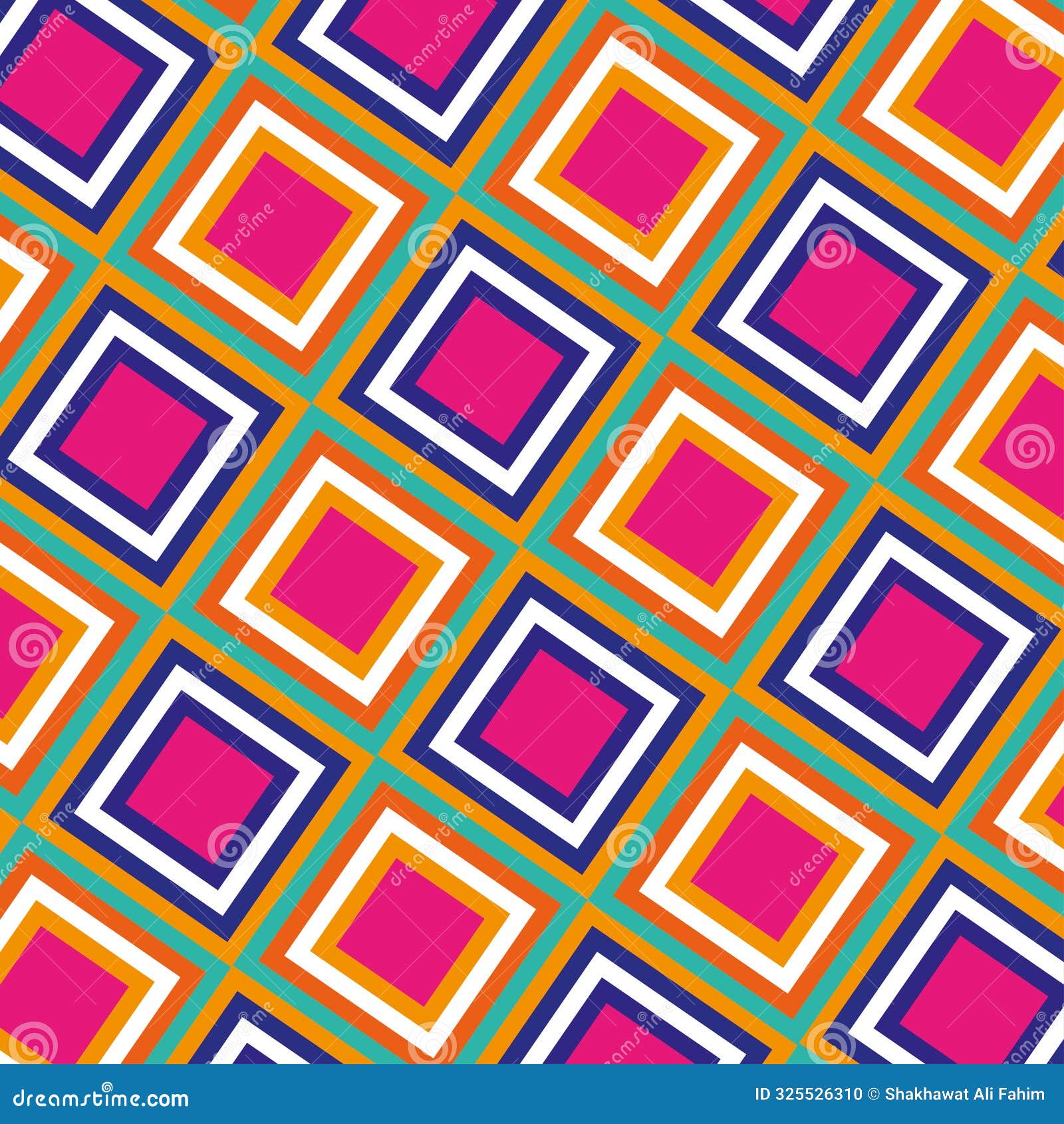 Abstract Colorful Square Seamless Pattern Background. Stock ...