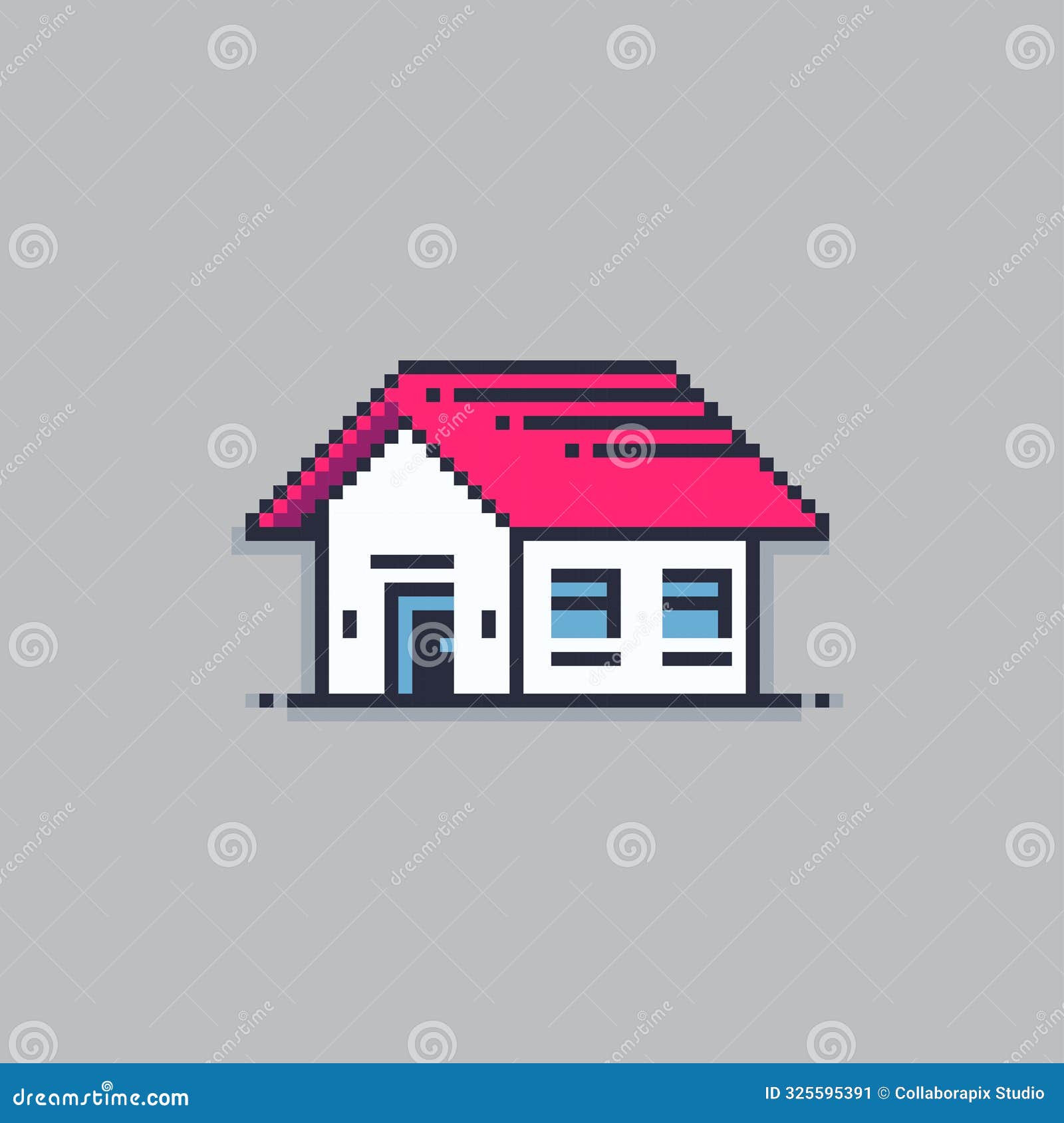 Pixelated House Frontal View Royalty-Free Stock Photography ...