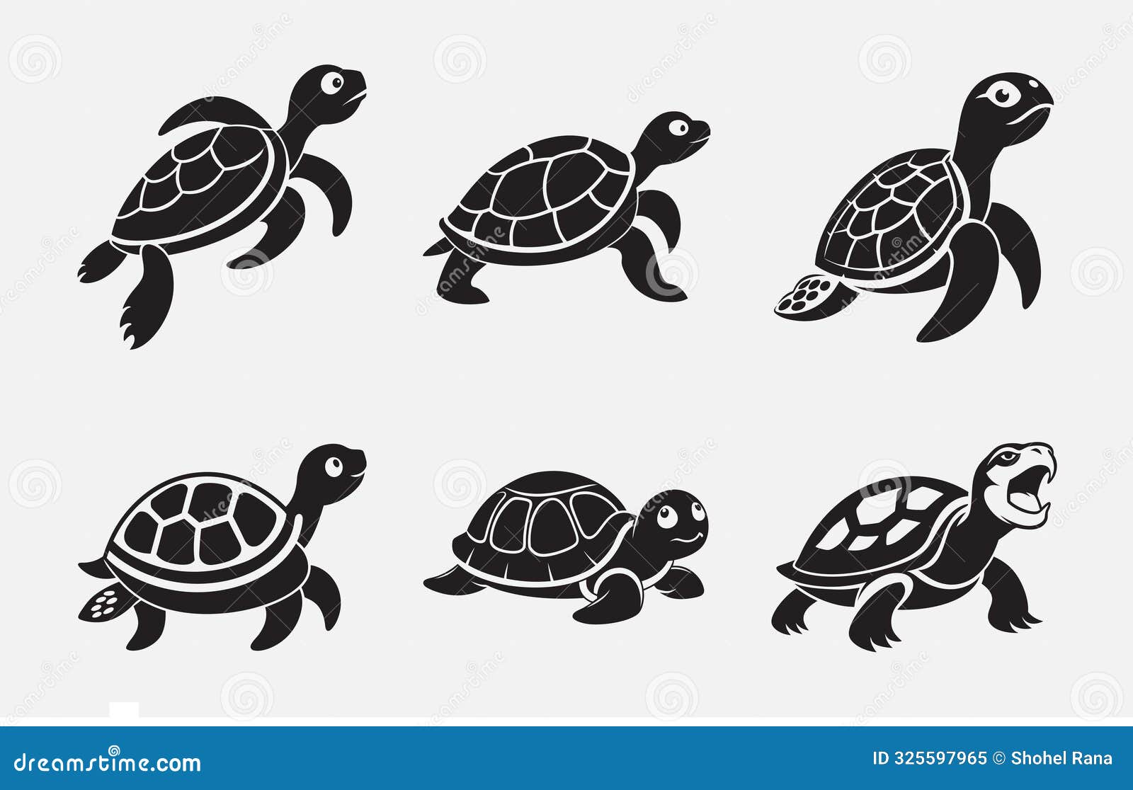 Ultimate Turtle Silhouette Vector Set: High-Quality Sea and Land Turtle Designs Stock ...
