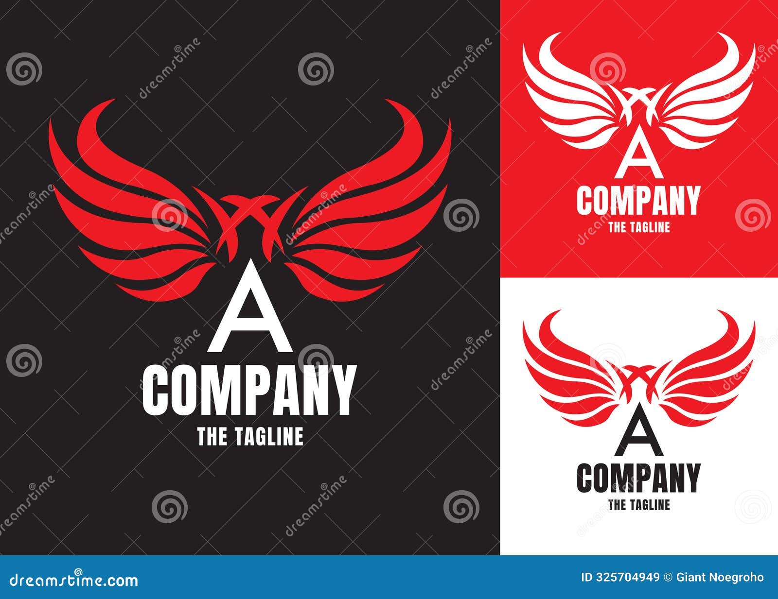 Letter a Logo, Wings or Wing Logo Stock Illustration - Illustration of ...