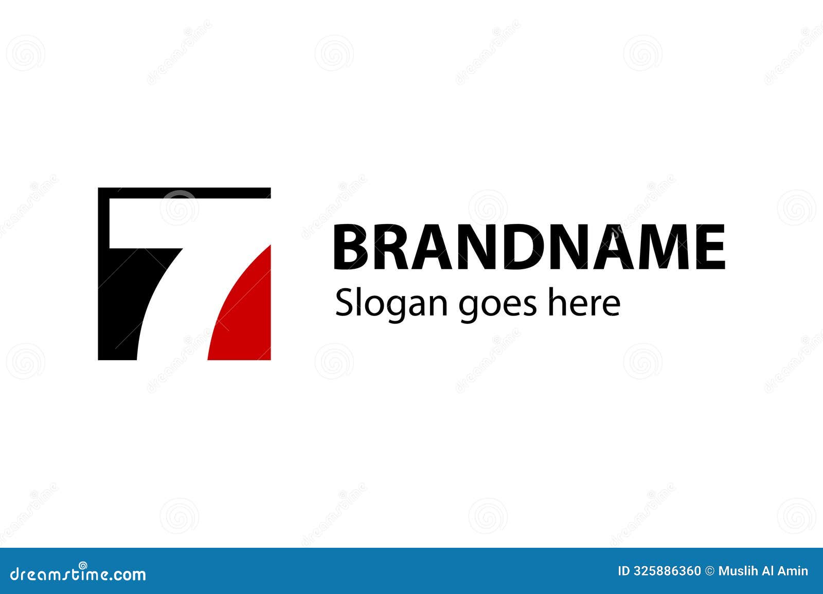 Square Number 7 Logo Template Stock Vector - Illustration of business ...