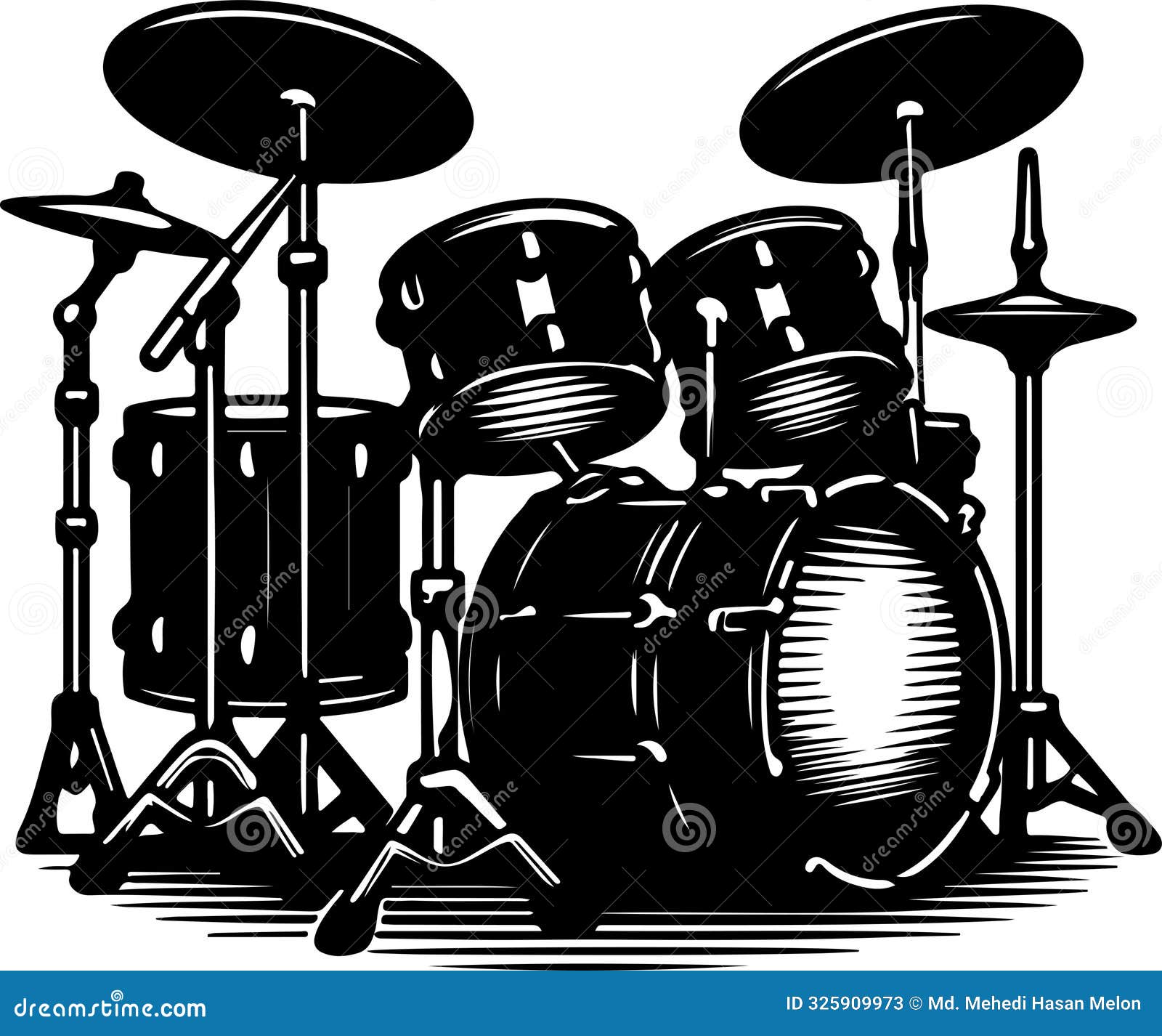 Musical Item Drums Art Illustration Stock Illustration - Illustration ...