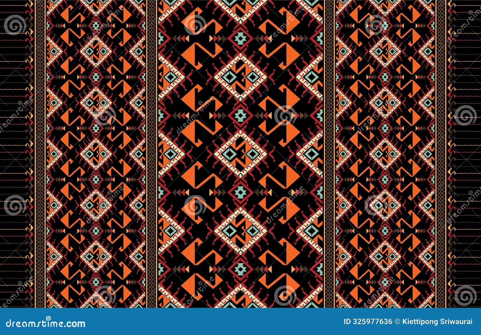 Tribal Aztec Print Template for Fabric and Paper. Seamless Pattern in ...