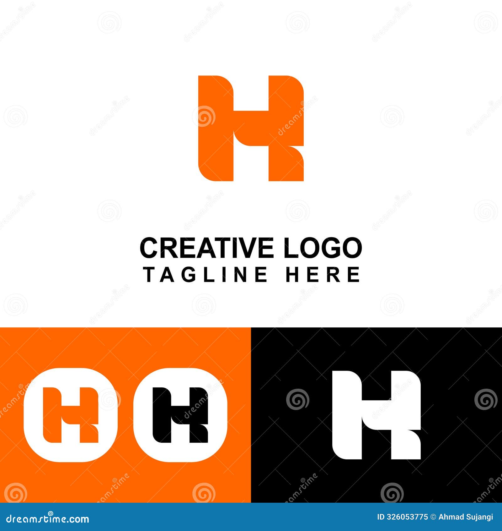Simple H Logo Graphic for Brand Sign. Etc. Stock Vector - Illustration ...