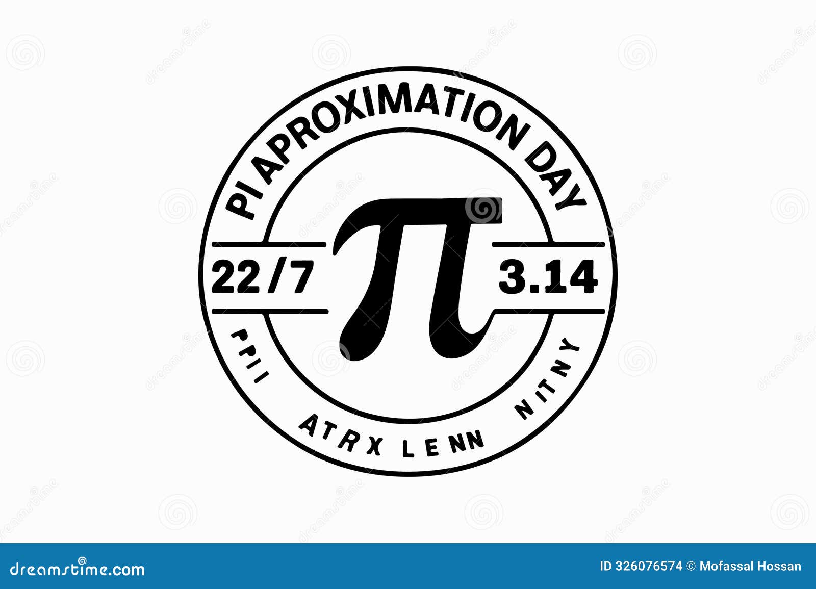Pi Approximation Day Vector Illustration On July 22 With Mathematical ...