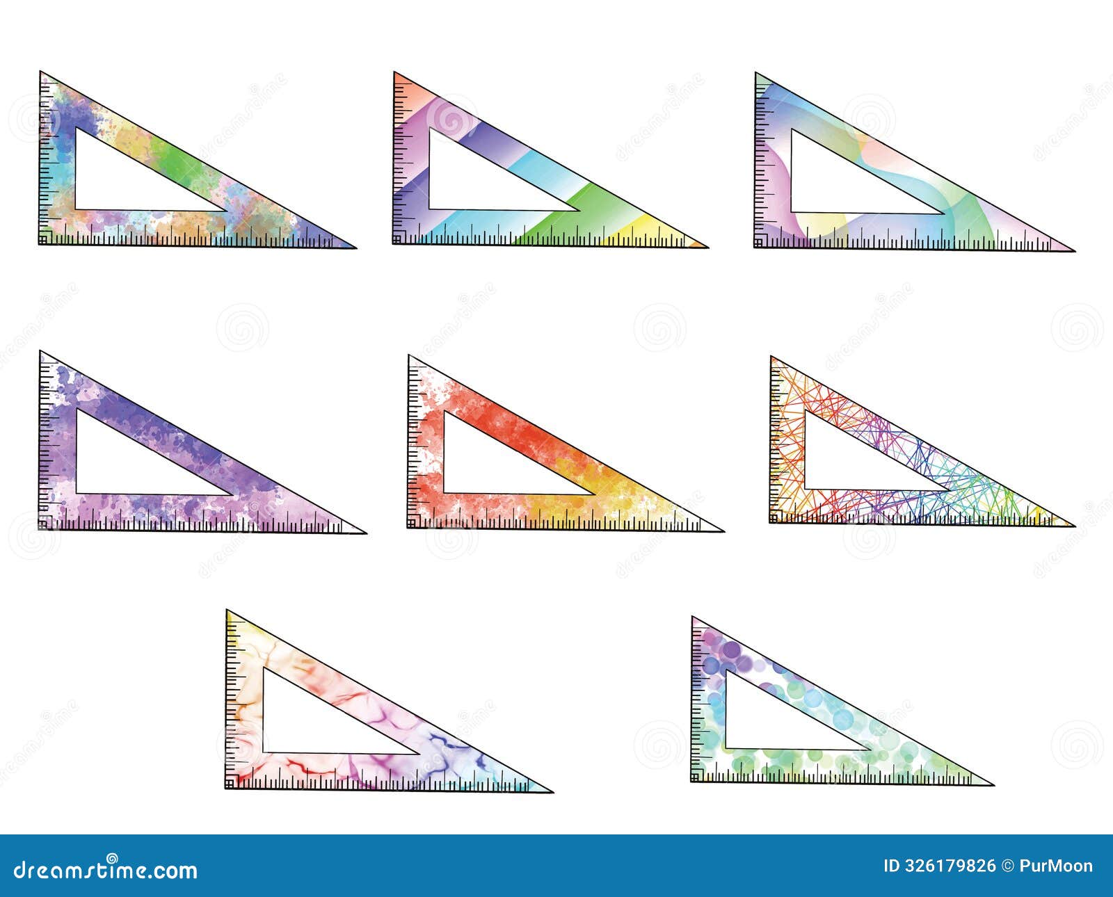 Ruler Clip Art Illustration. Ruler Stationery Collection Stock ...