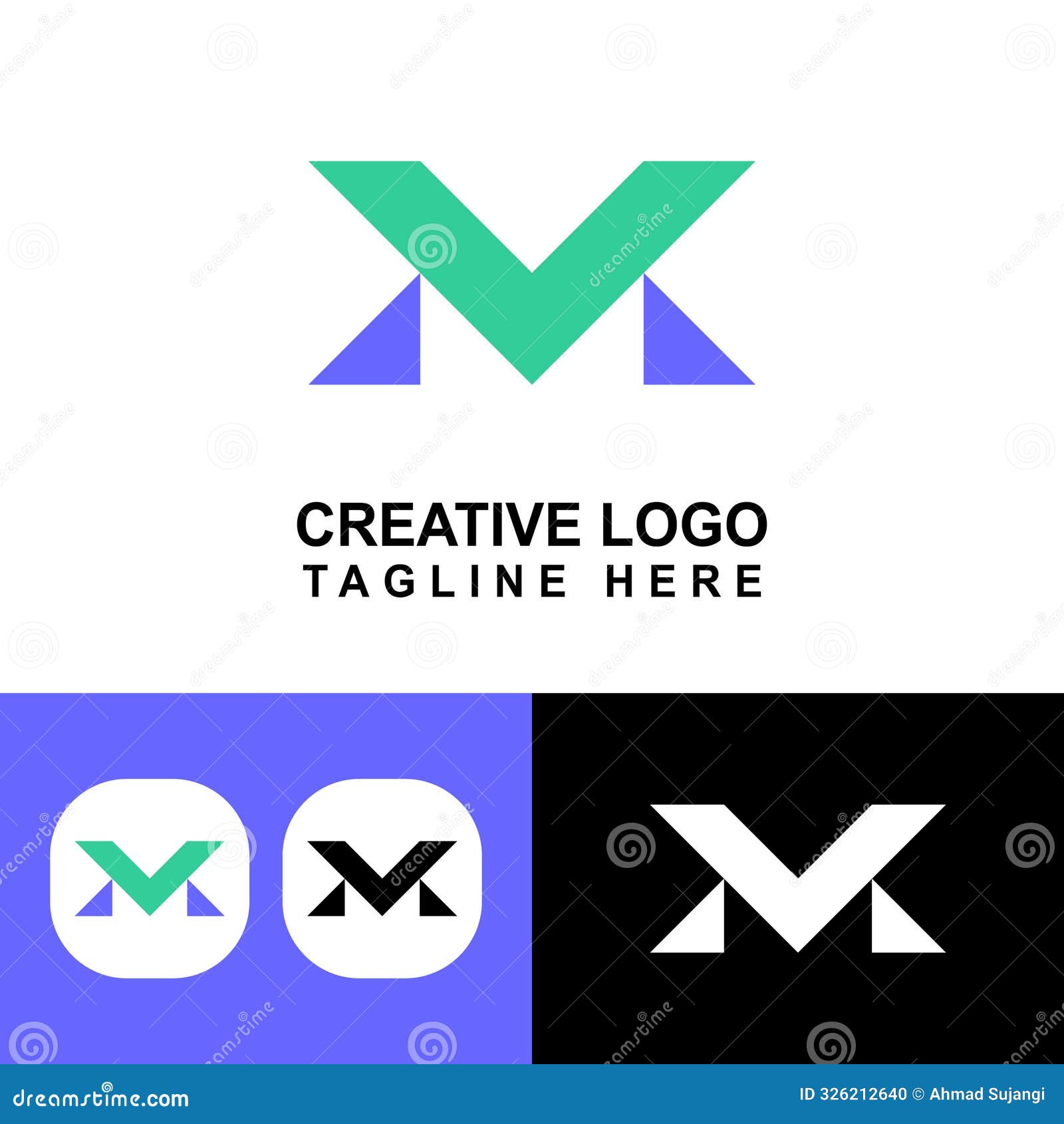 Simple M word sign logo. stock vector. Illustration of simplem - 326212640